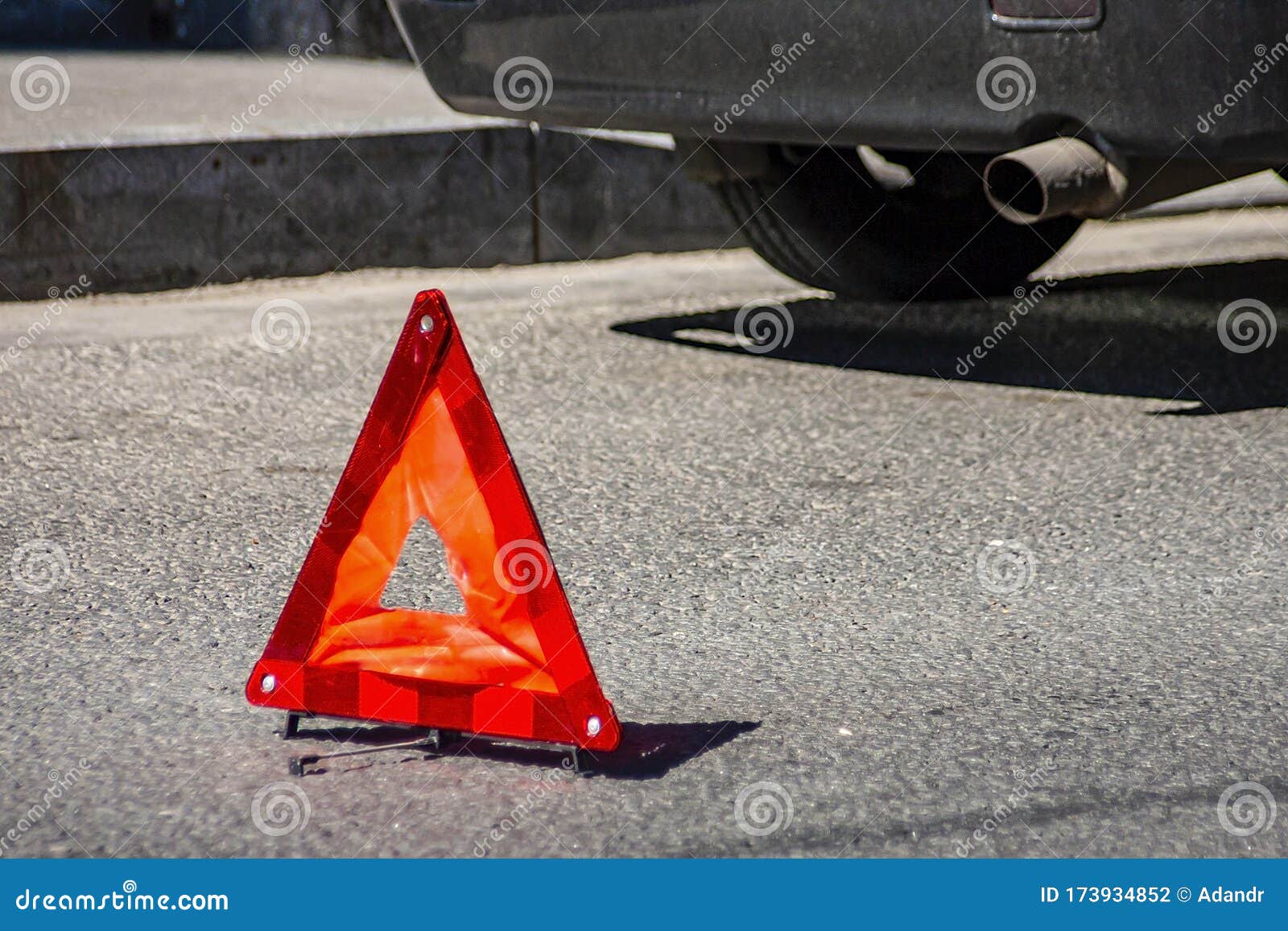 Emergency Stop Sign Placed in Front of Colliding Vehicles Stock Photo ...