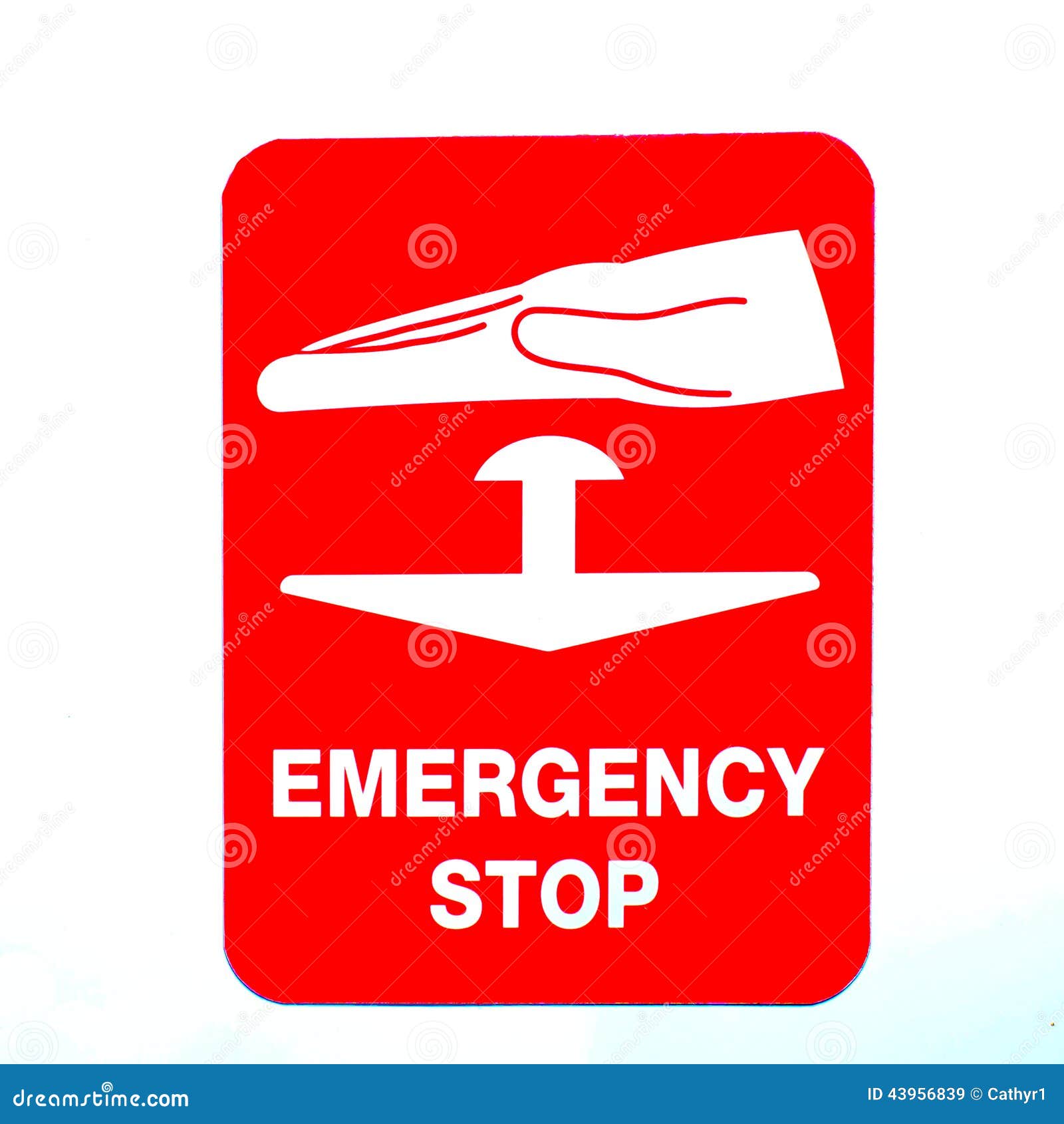 Emergency stop sign stock image. Image of emergency, machinery - 43956839