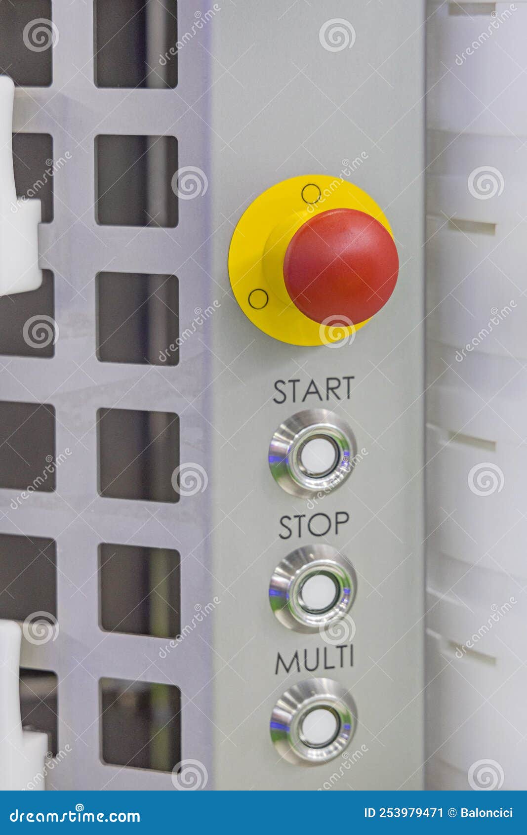 Emergency Stop Start stock image. Image of steel, structure - 253979471