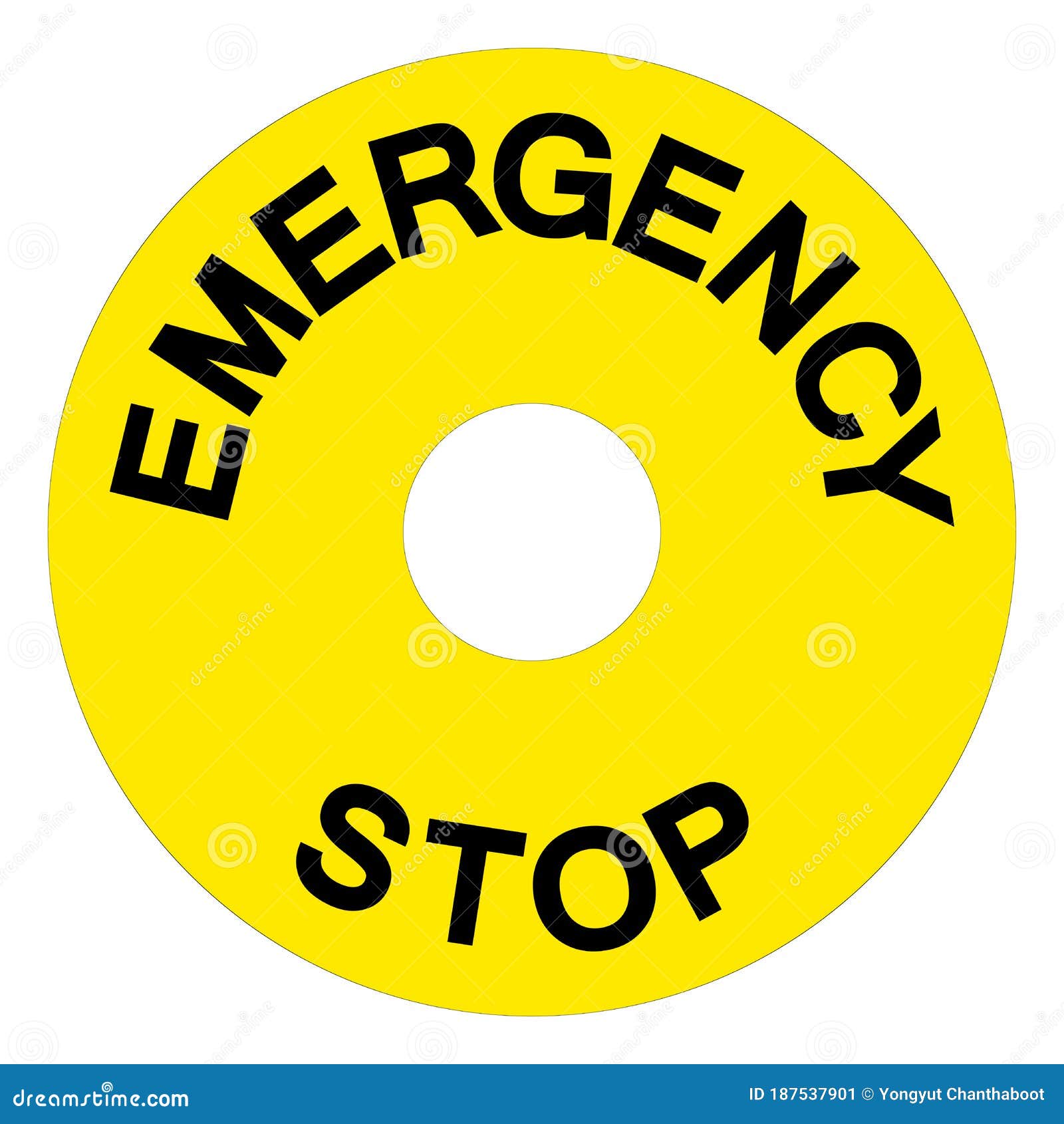 Emergency Stop Symbol Sign, Vector Illustration, Isolate On White ... Emergency Stop Symbol Sign, Vector Illustration, Isolate On White ...
