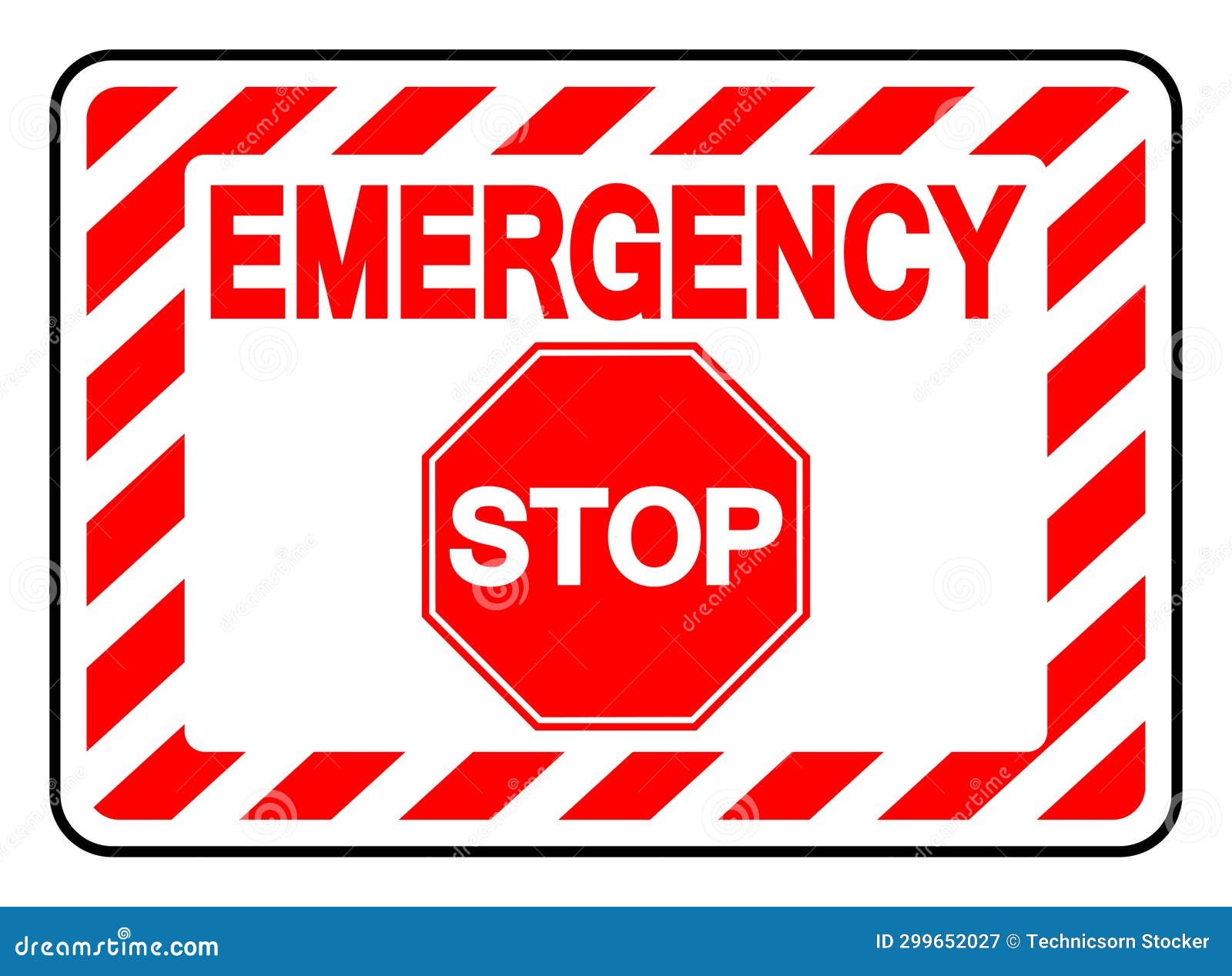 Emergency Stop Symbol Sign, Vector Illustration, Isolate on White ...