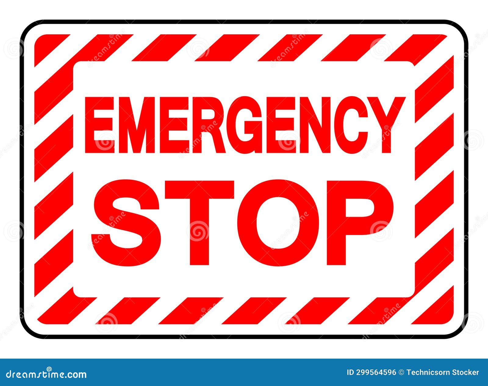 Emergency Stop Symbol Sign, Vector Illustration, Isolate on White ...