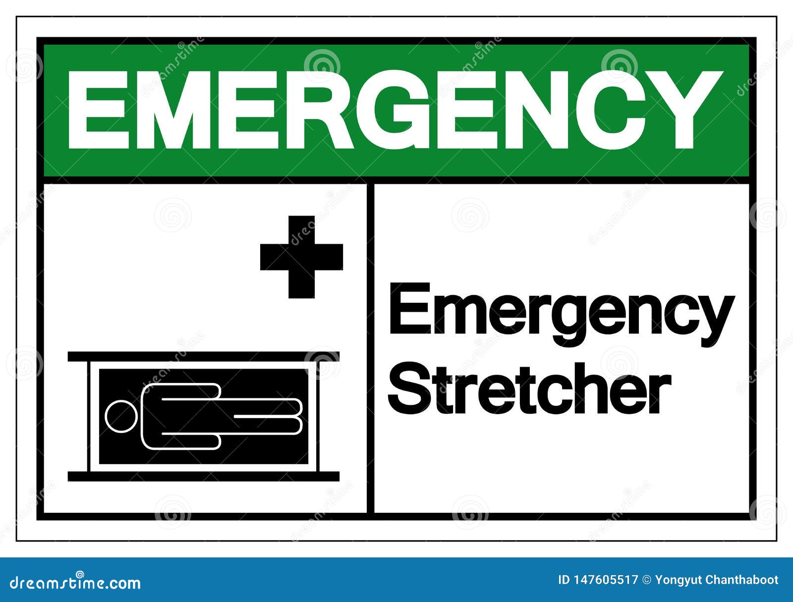 Emergency Stretcher Symbol Sign, Vector Illustration, Isolate on White ...