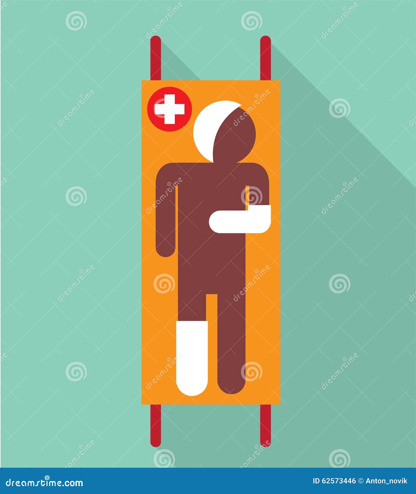 Emergency Stretcher Vector Illustration Stock Vector - Illustration of ...