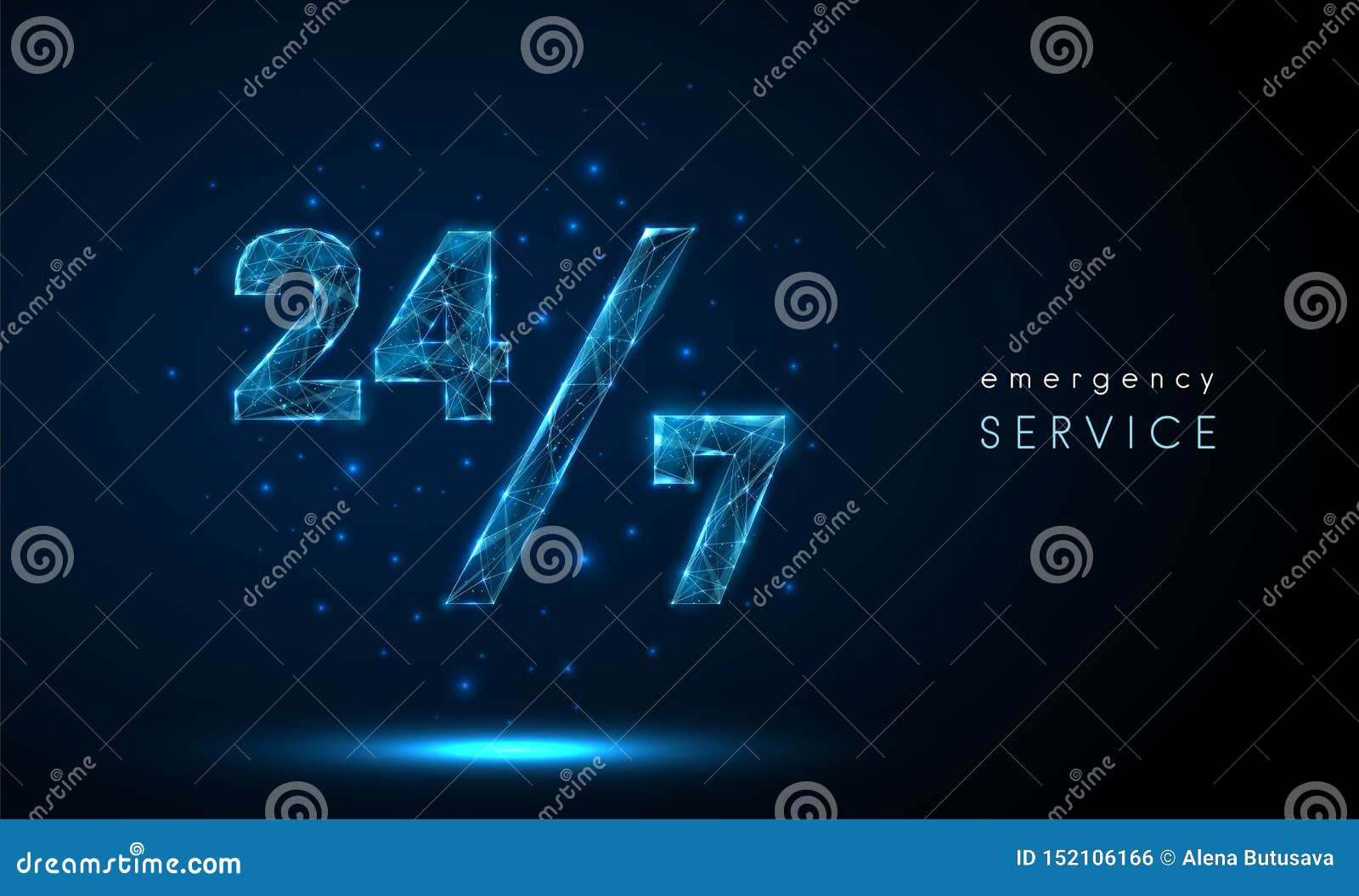 Emergency Support Symbol. Technical Service Sign. Low Poly Style Design ...