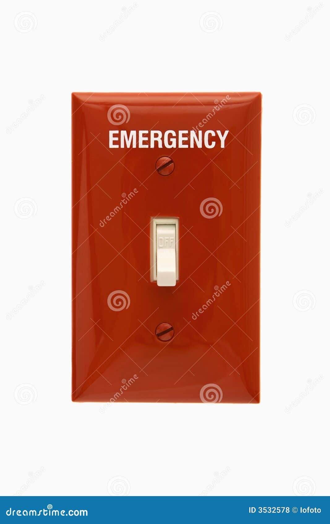 Emergency switch. stock photo. Image of white, switch - 3532578