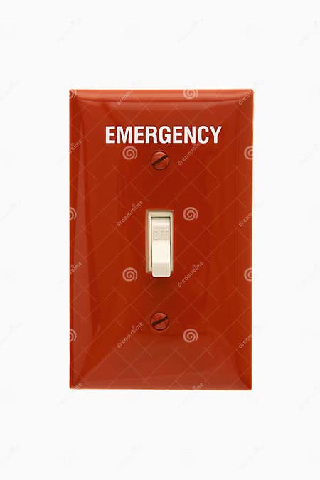 Emergency switch. stock photo. Image of white, switch - 3532578