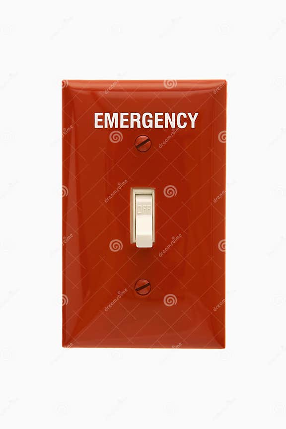 Emergency switch. stock photo. Image of white, switch - 3532578