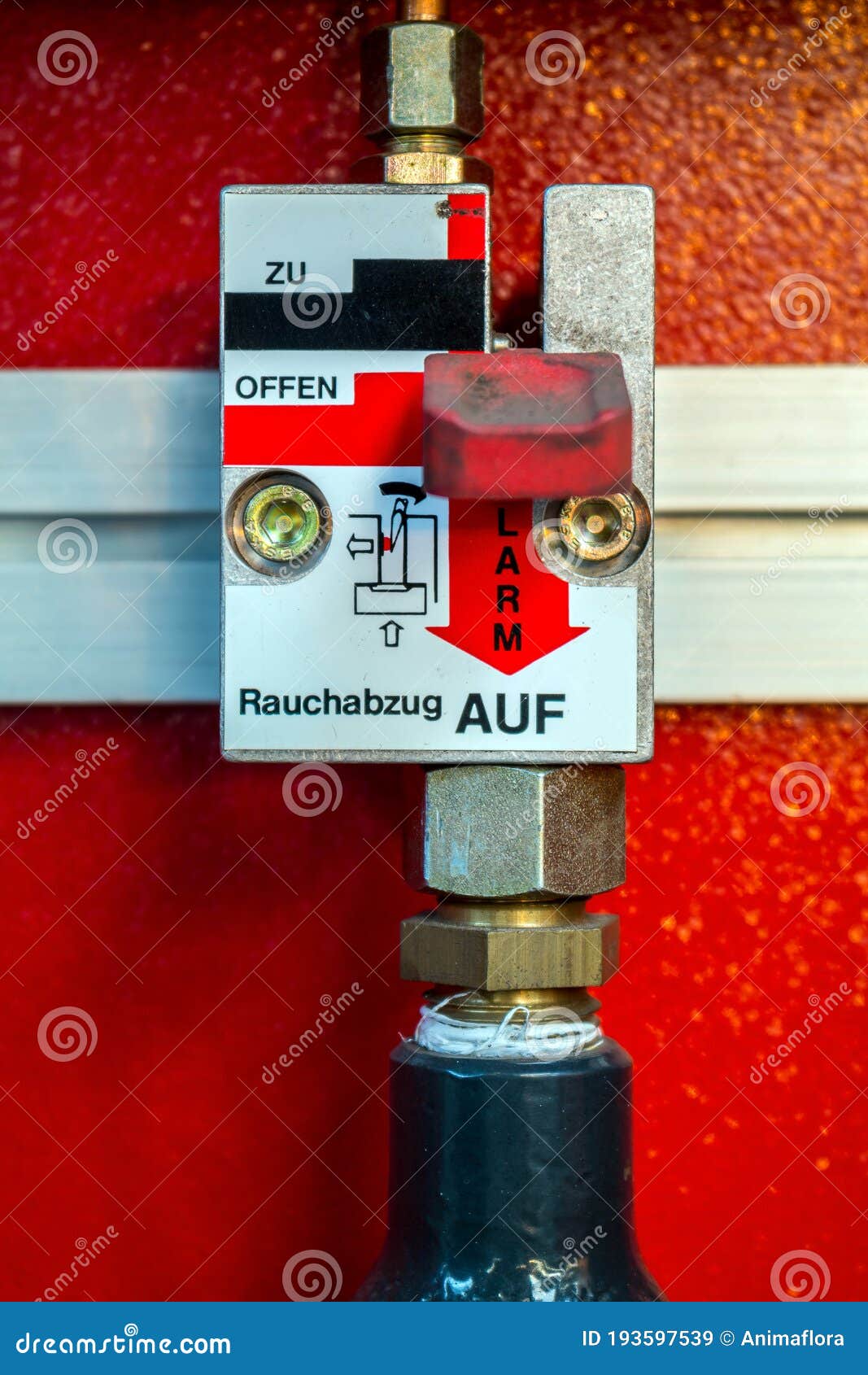 Emergency Switch Smoke Outlet Stock Image - Image of warning, stop ...