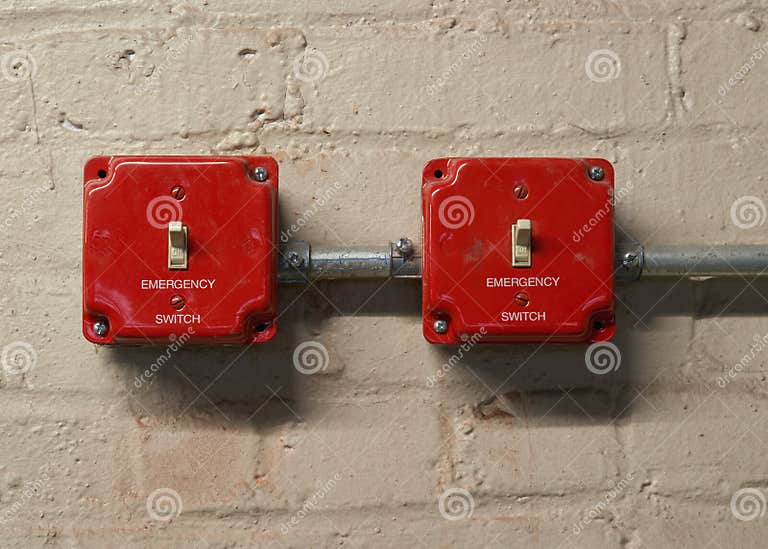 Emergency switches stock photo. Image of industry, green - 17487106