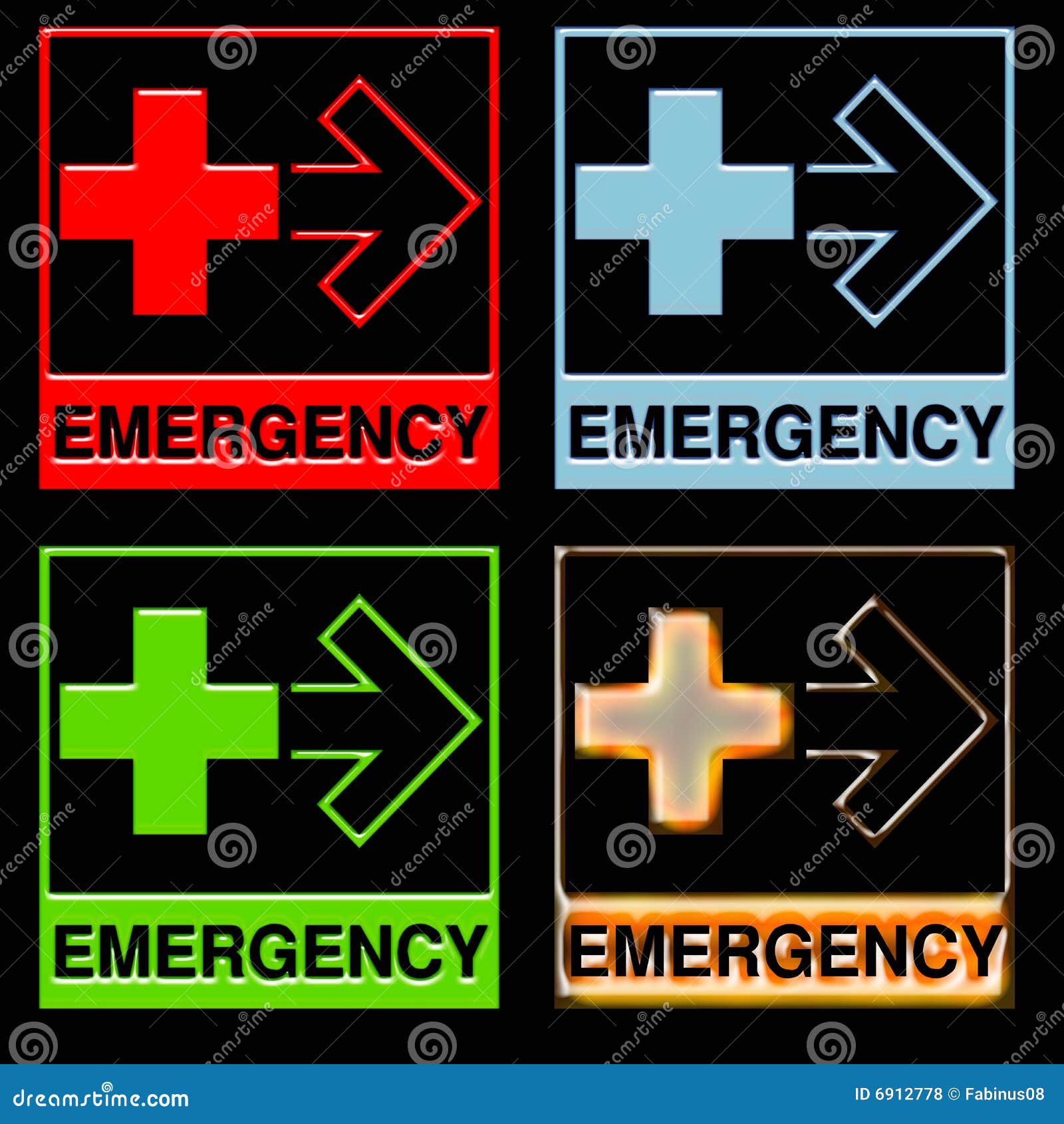 Emergency symbol stock illustration. Illustration of arrow - 6912778