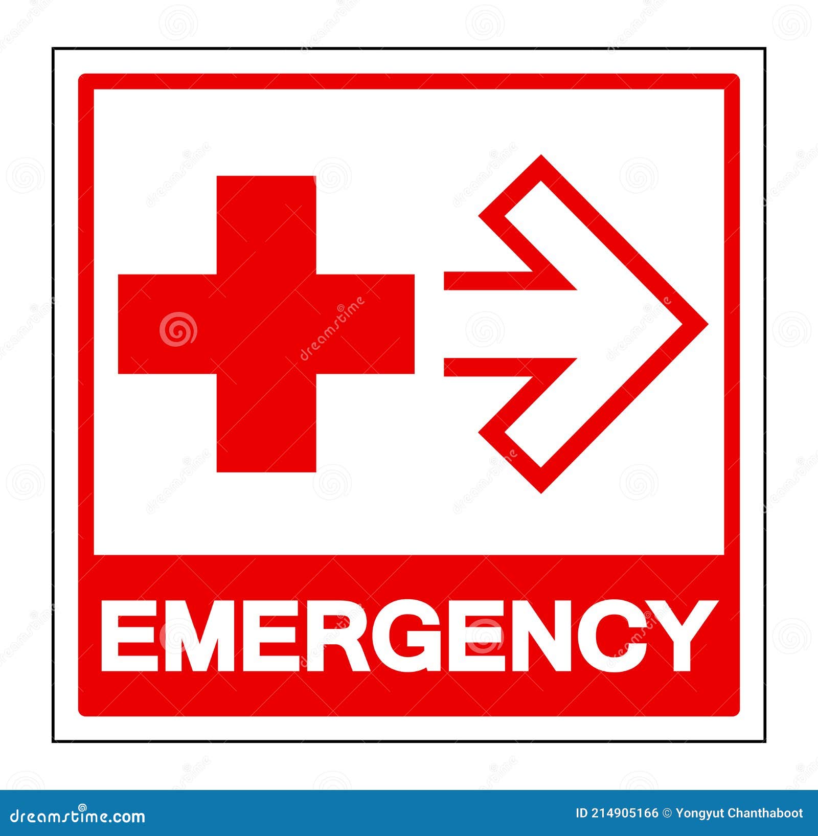 Emergency Symbol Sign, Vector Illustration, Isolate on White Background ...