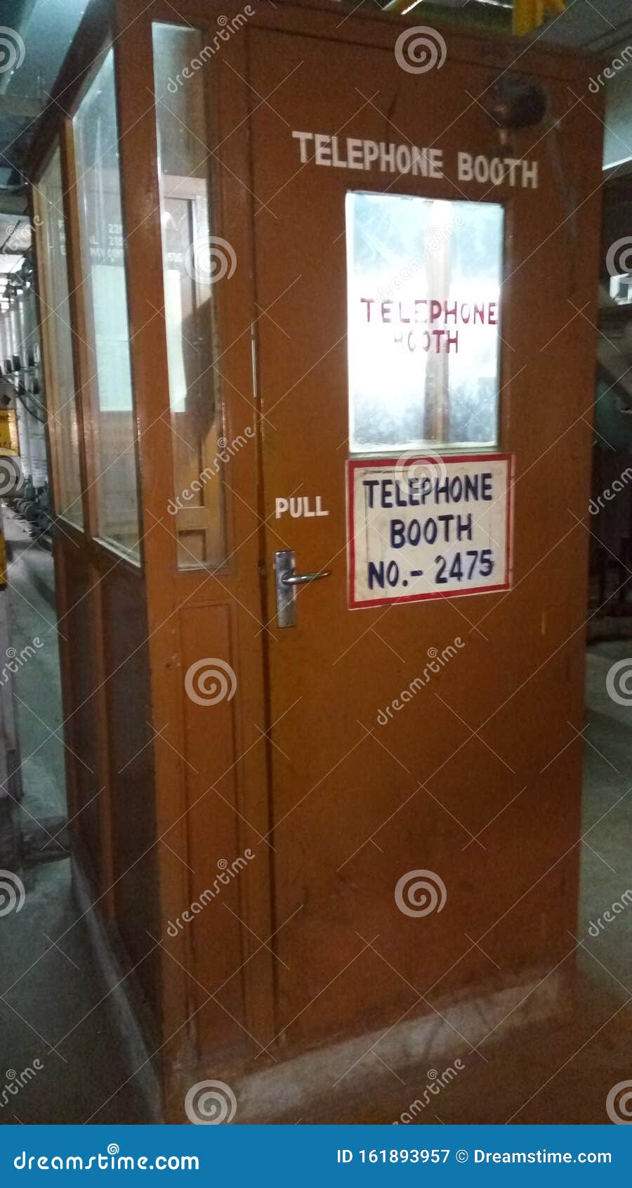 Emergency Telephone Booth for Remote Field Workers. Editorial ...