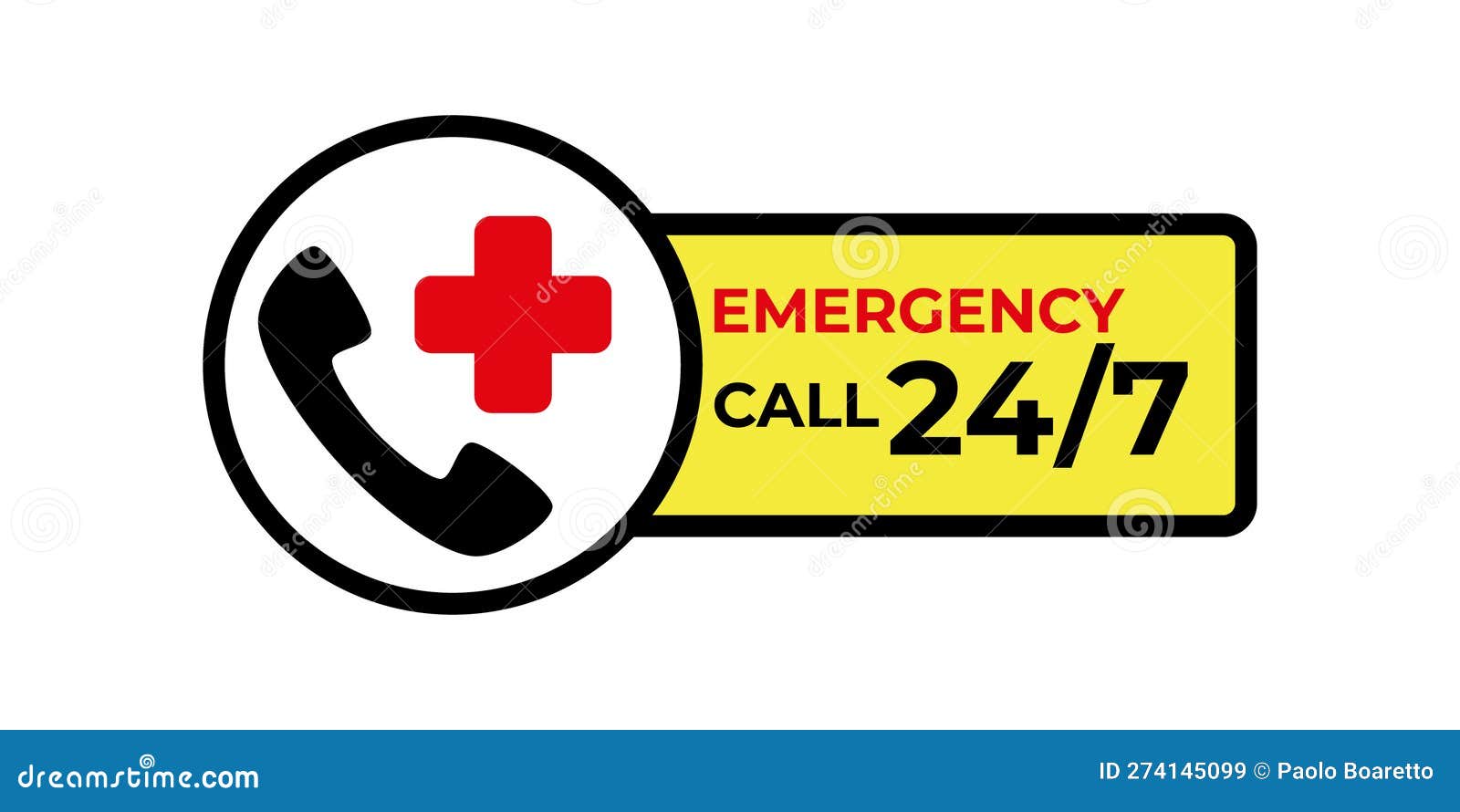 Emergency Telephone for First Aid. Eps10 Stock Illustration ...