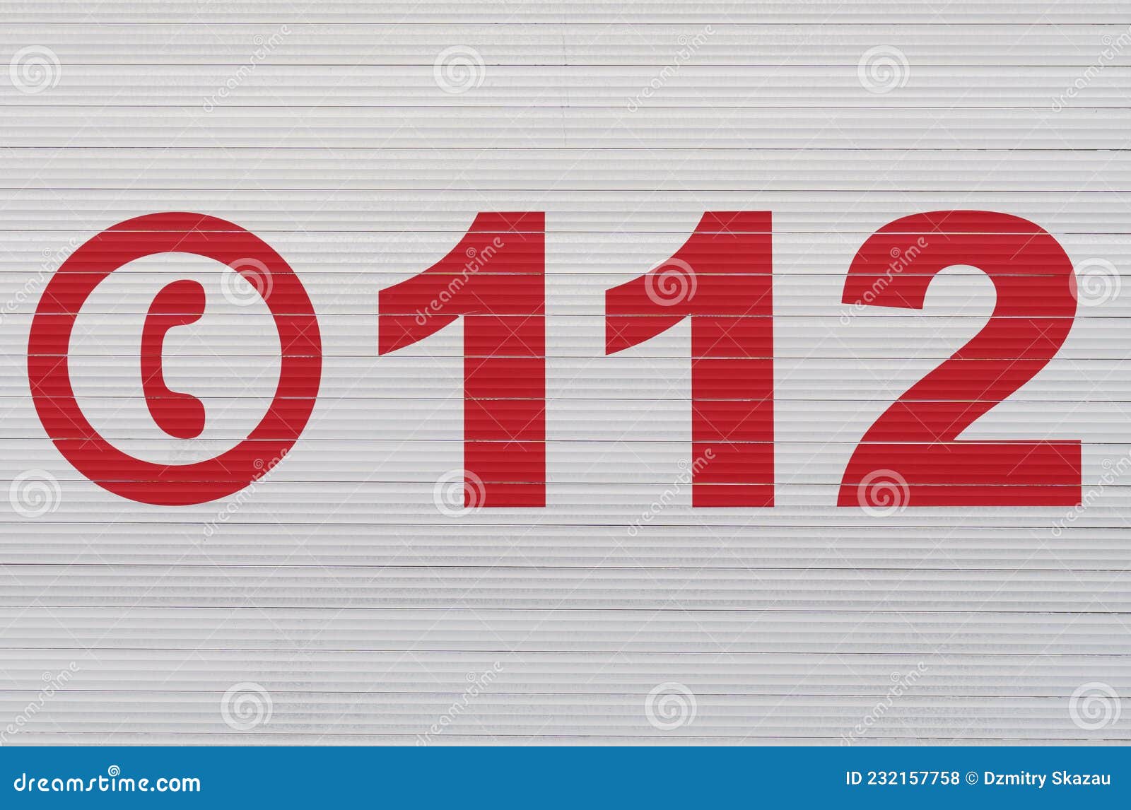 Emergency Telephone Number 112 on the Car Door Stock Photo - Image of ...