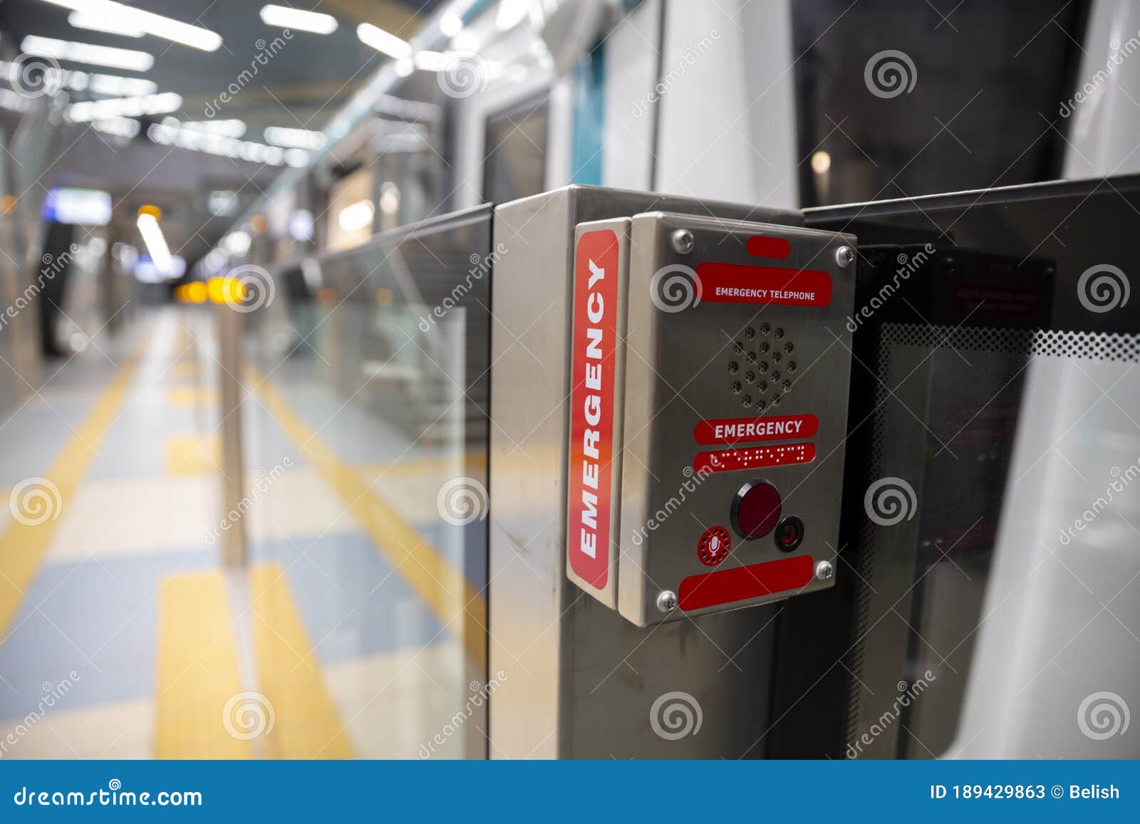 Emergency telephone subway stock image. Image of building - 189429863