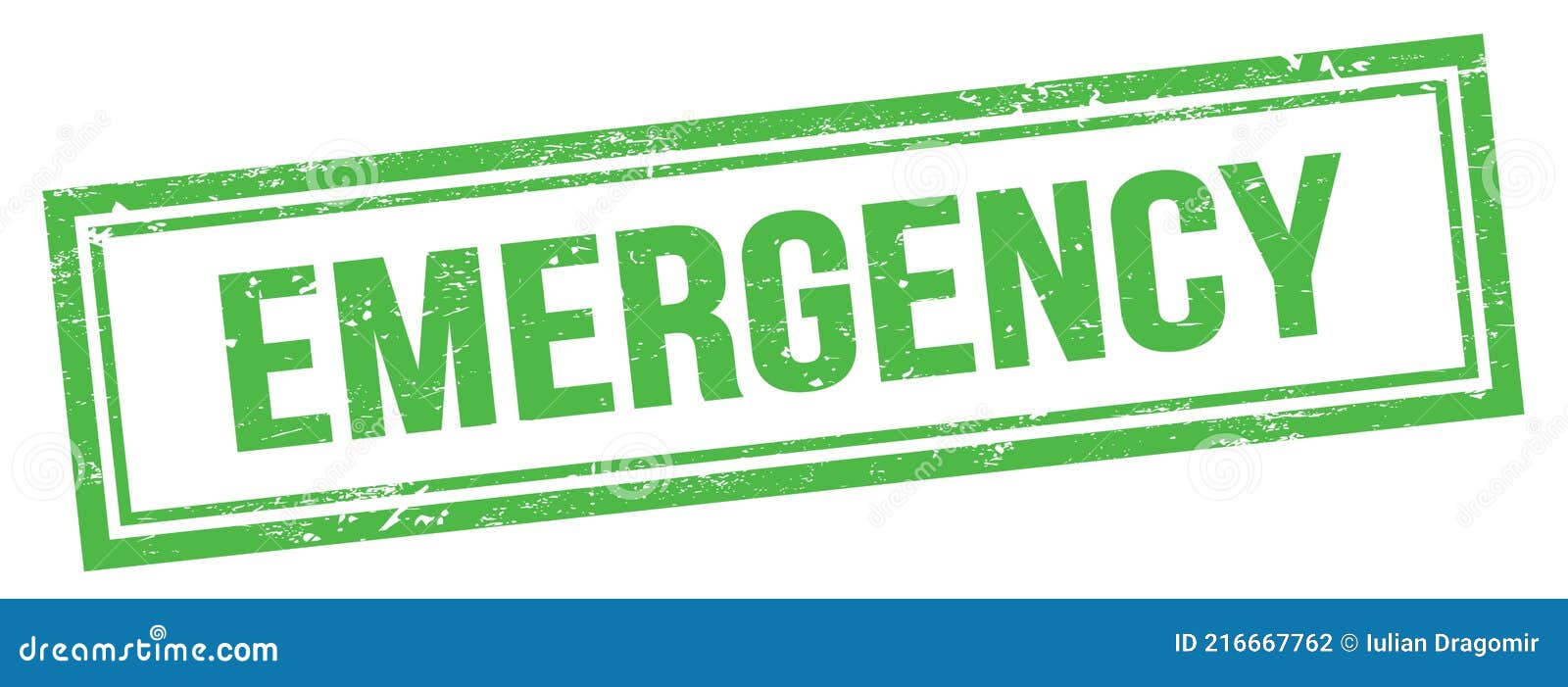 EMERGENCY Text on Green Grungy Vintage Stamp Stock Illustration ...