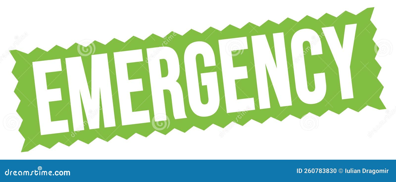 EMERGENCY Text Written on Green Stamp Sign Stock Illustration ...