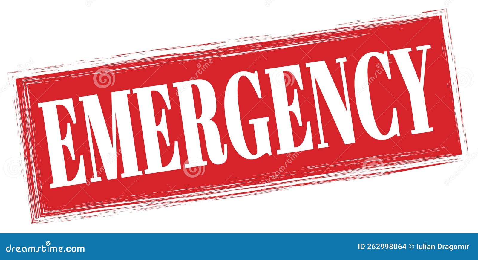 EMERGENCY Text Written on Red Stamp Sign Stock Illustration ...