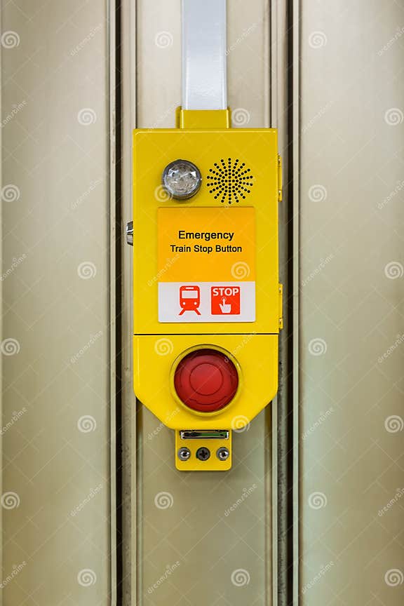 Emergency Train Stop Button Switch Stock Photo - Image of safety ...
