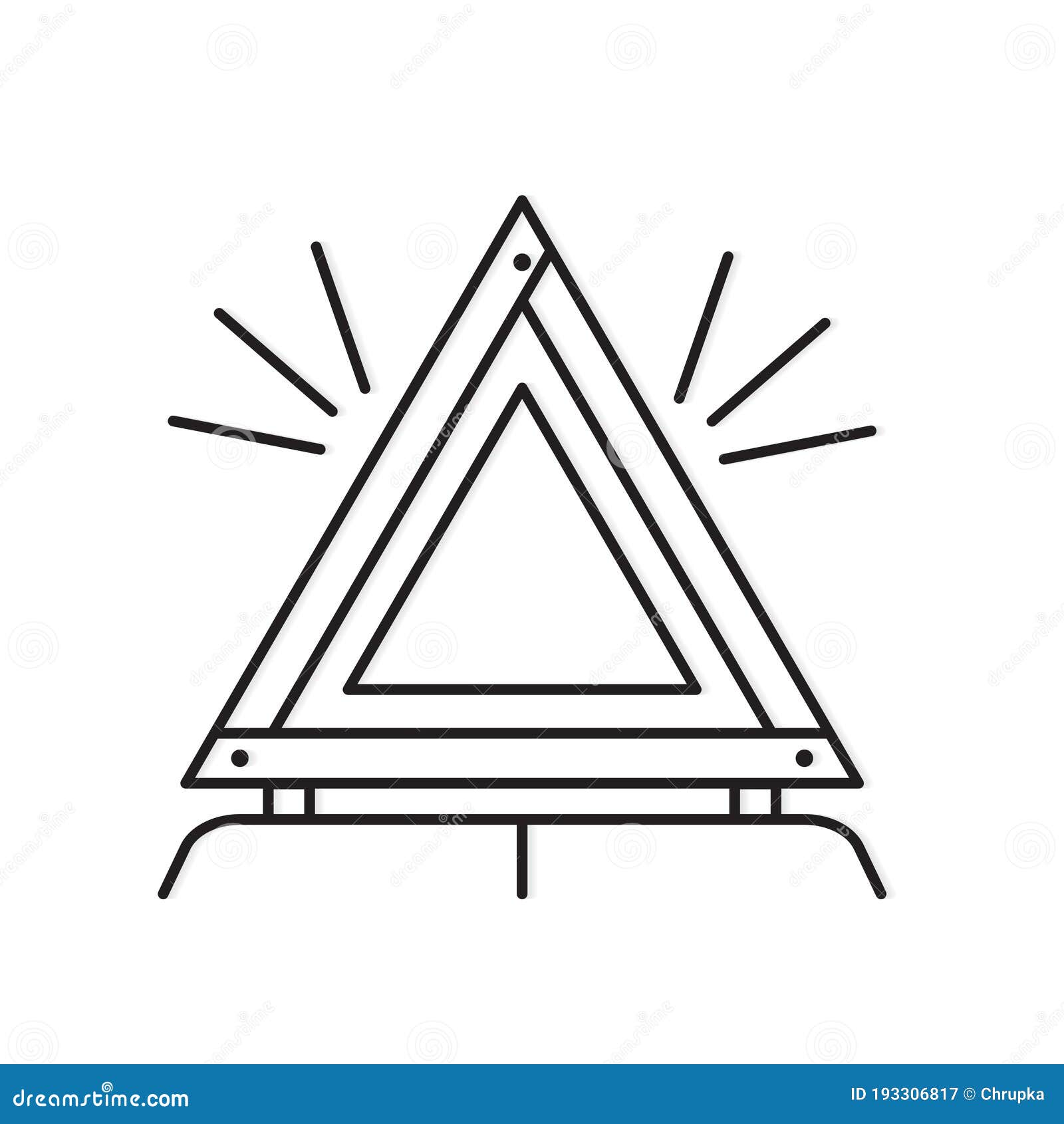 Emergency triangle icon stock vector. Illustration of communicate ...