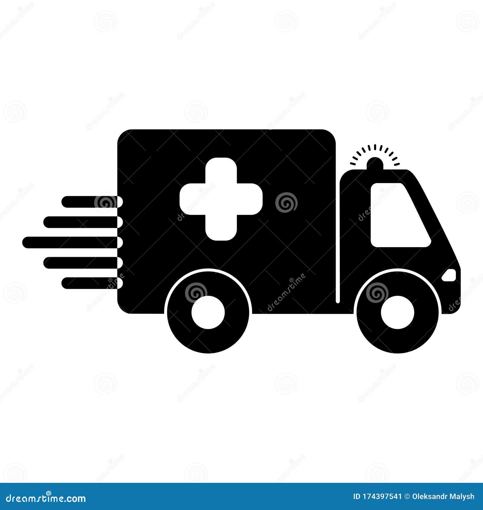 Emergency Truck Car Icon Vector Illustration Isolated Stock Vector ...