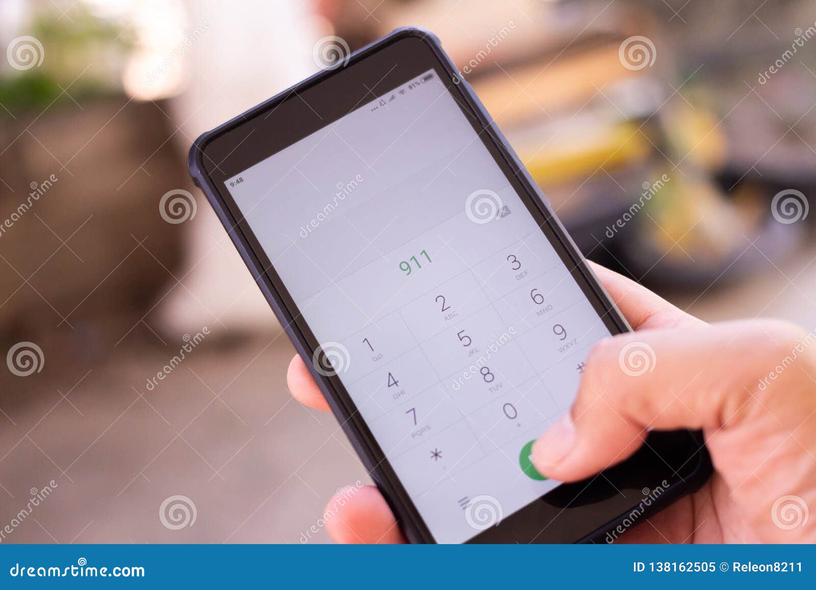 Emergency and Urgency, Dialing 911 Stock Image - Image of communication ...