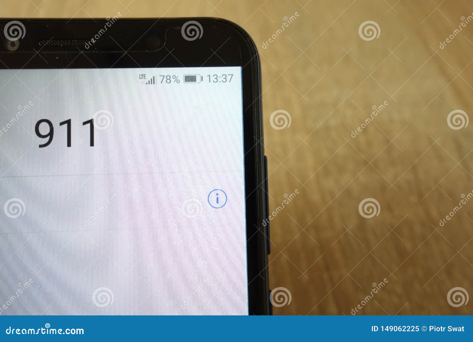 Emergency and Urgency Number 911 on Smartphone Screen Stock Image ...