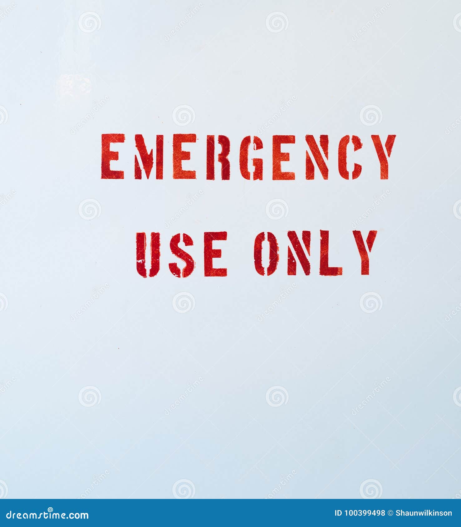 Emergency use only stock photo. Image of warning, security - 100399498