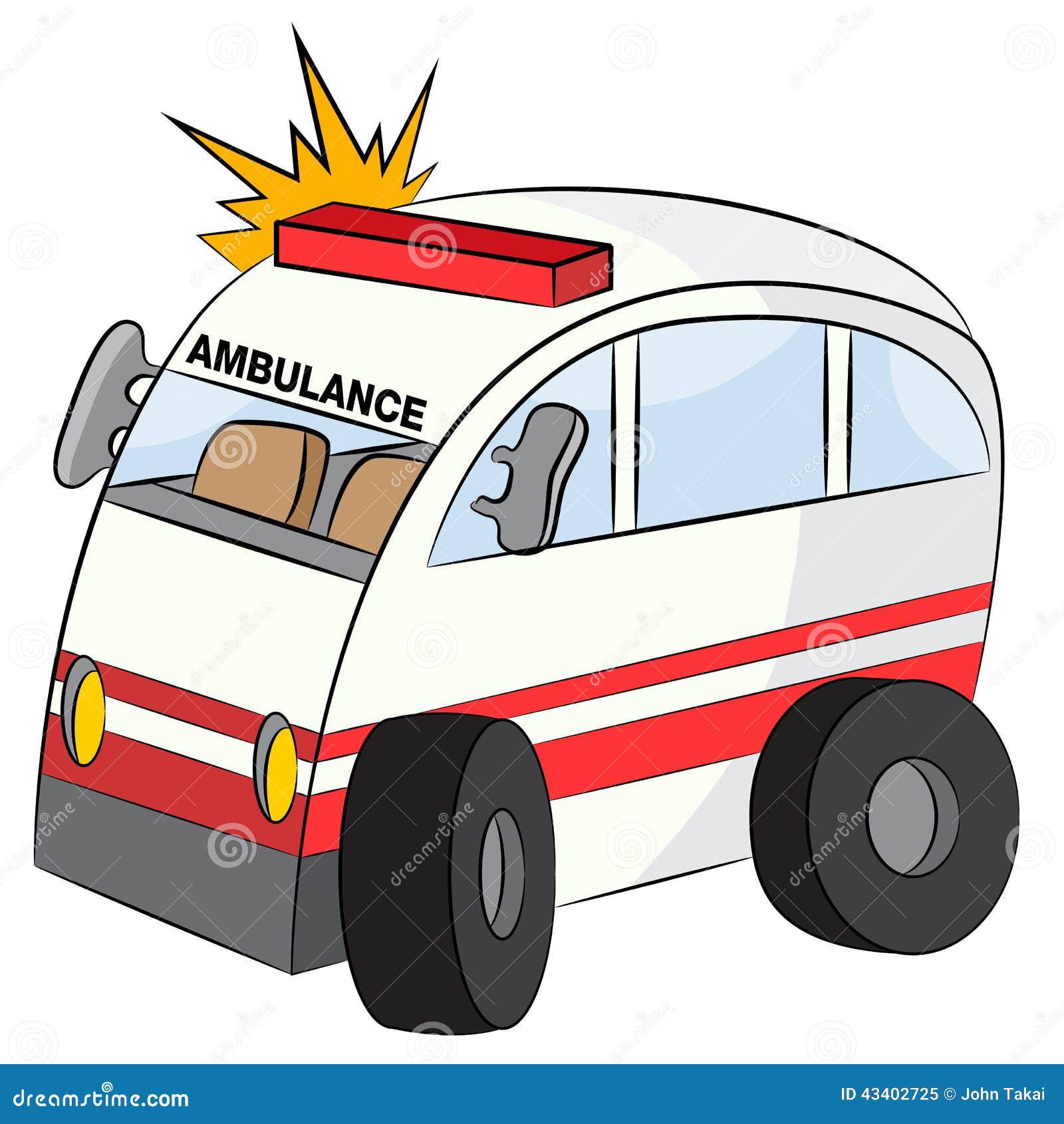 Emergency Vehicle Cartoon Vector | CartoonDealer.com #43402725