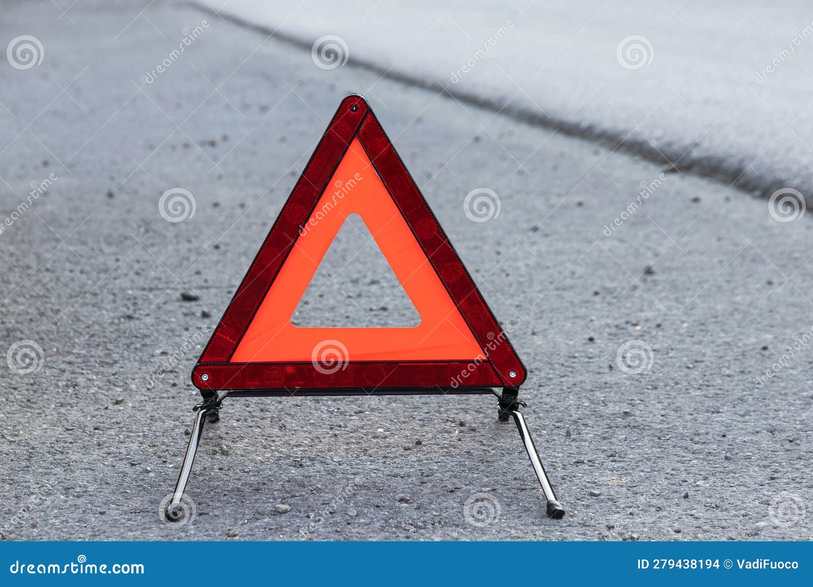 Emergency Vehicle Stop Sign, Standing on a Paved Road Stock Photo ...