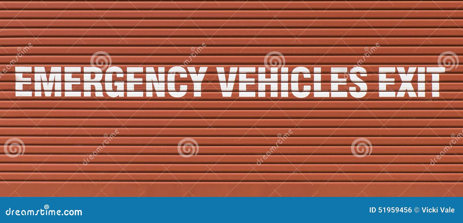 Emergency Vehicles Exit Sign Stock Photo - Image of abstract, danger ...