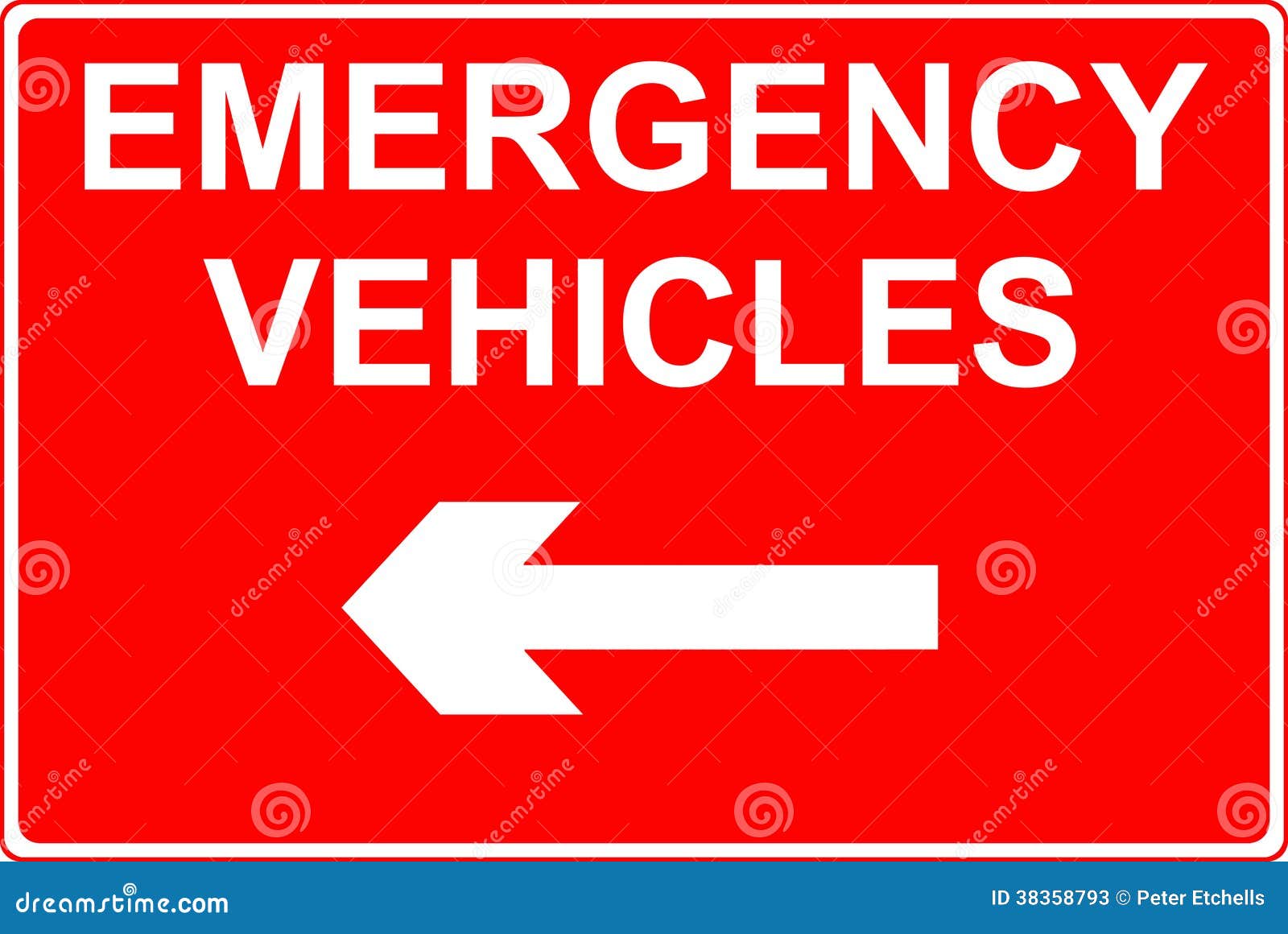Emergency vehicles sign stock vector. Illustration of junction - 38358793