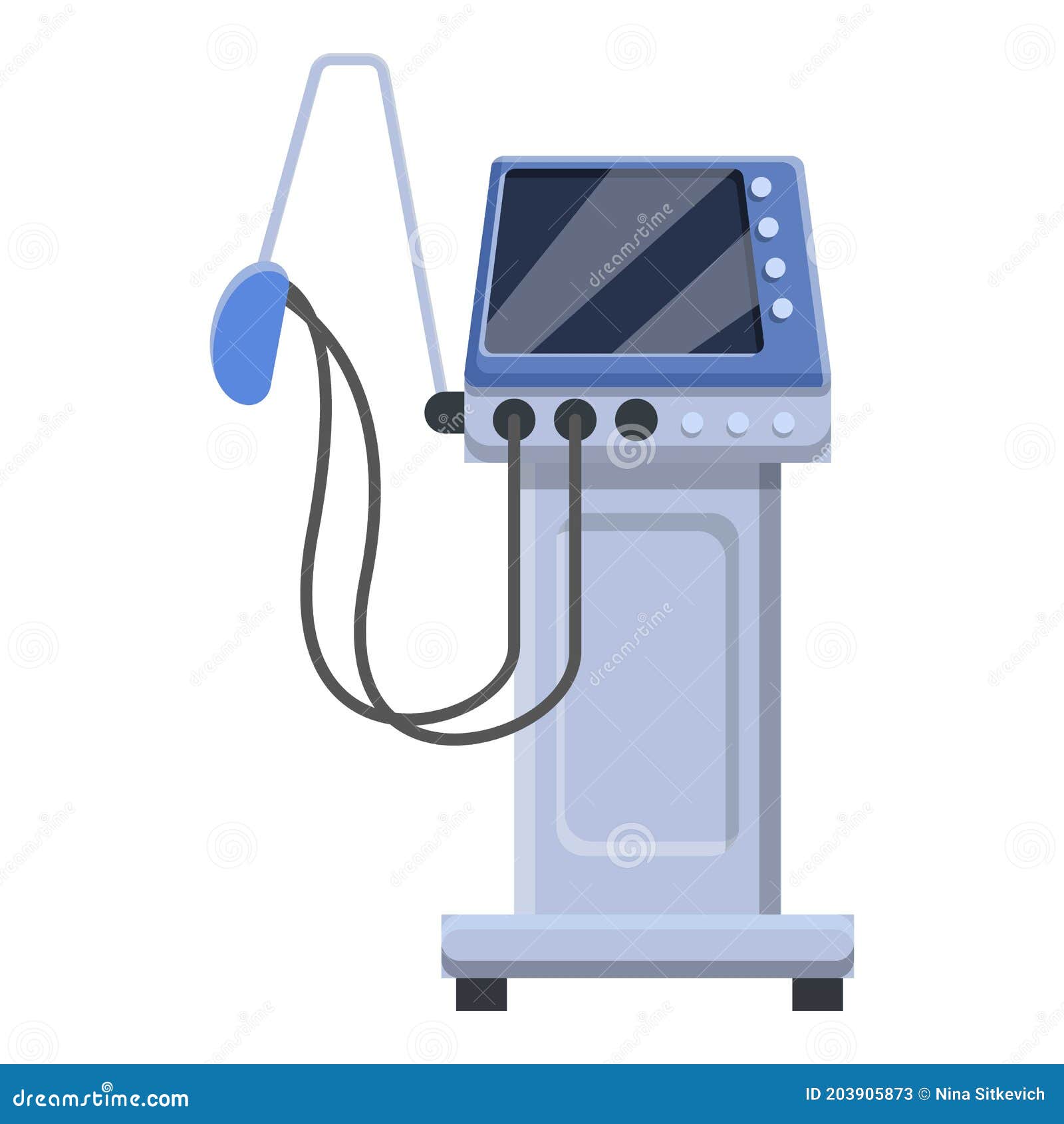 Emergency Ventilator Medical Machine Icon, Cartoon Style Stock Vector ...