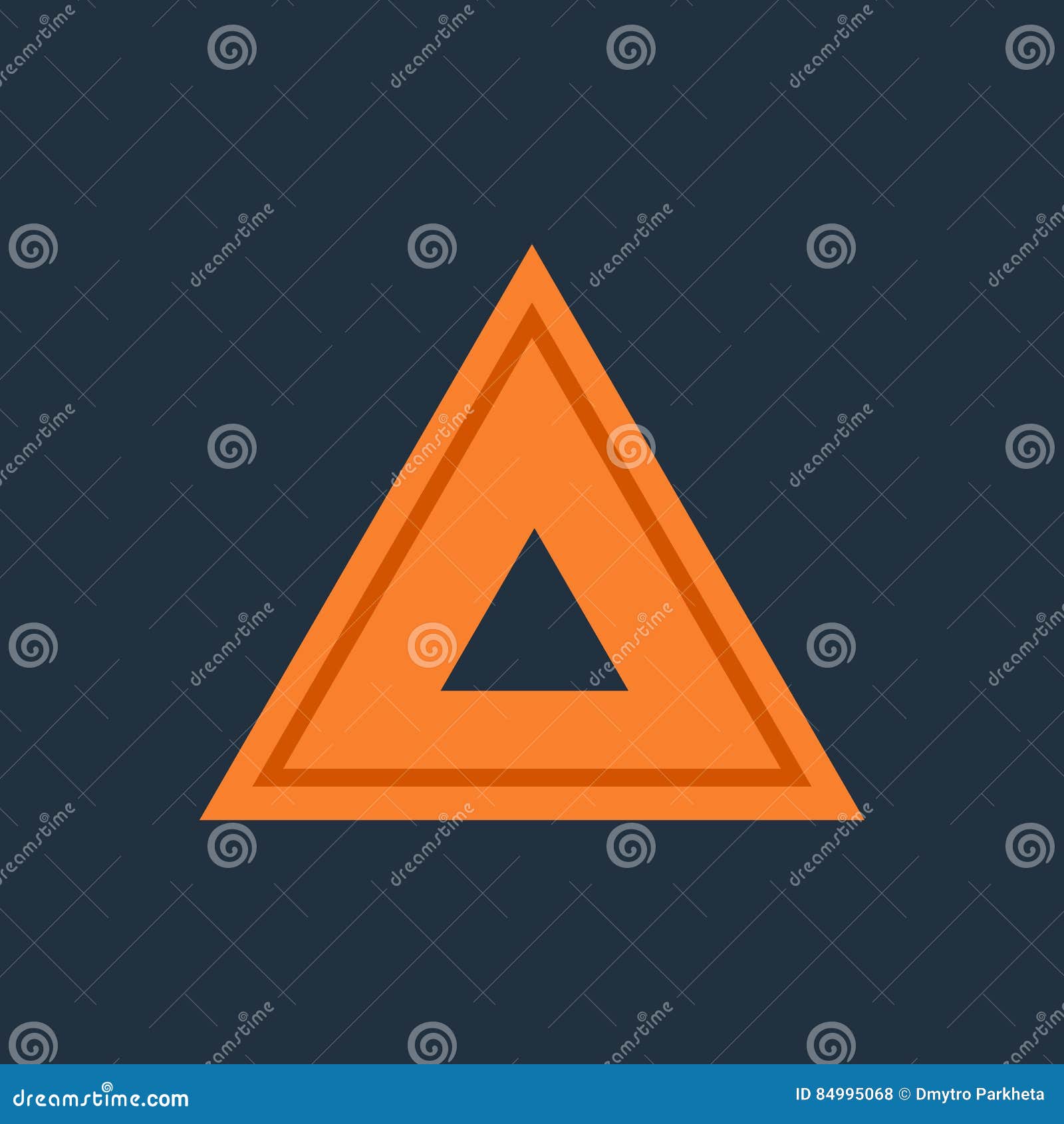Emergency warning triangle stock vector. Illustration of driving - 84995068