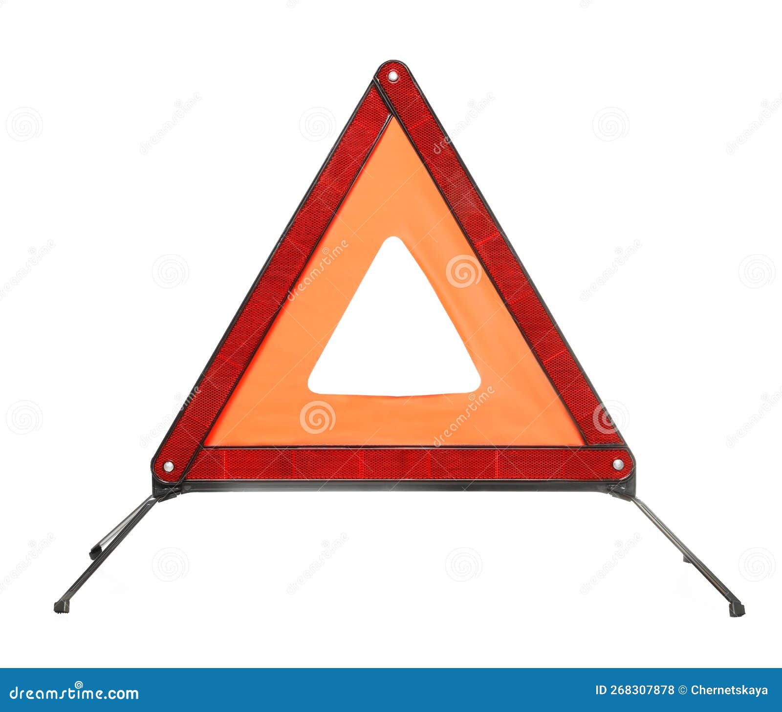 Emergency Warning Triangle Isolated on White. Car Safety Stock Photo ...
