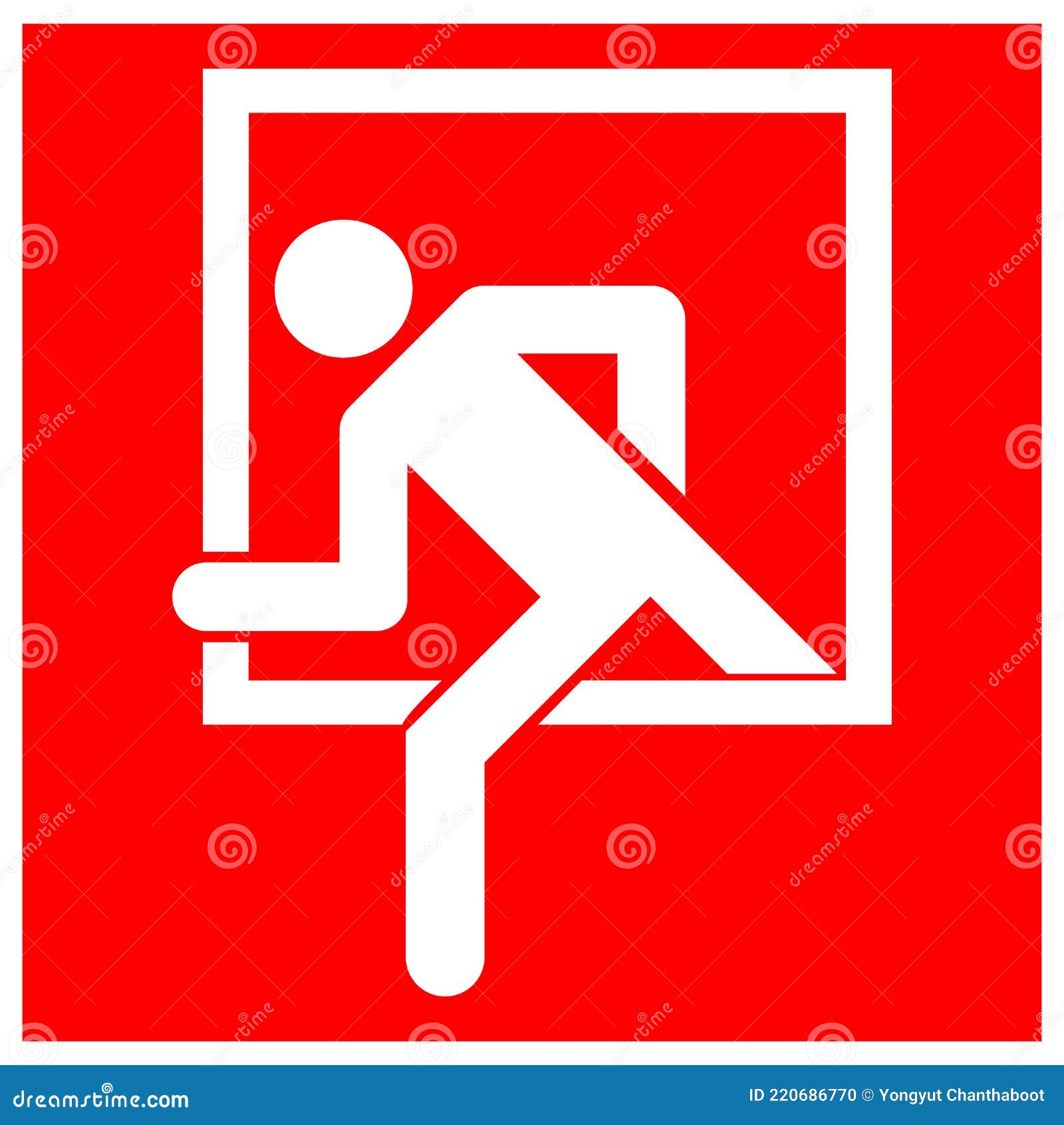 Emergency Window Symbol Sign, Vector Illustration, Isolate on White ...