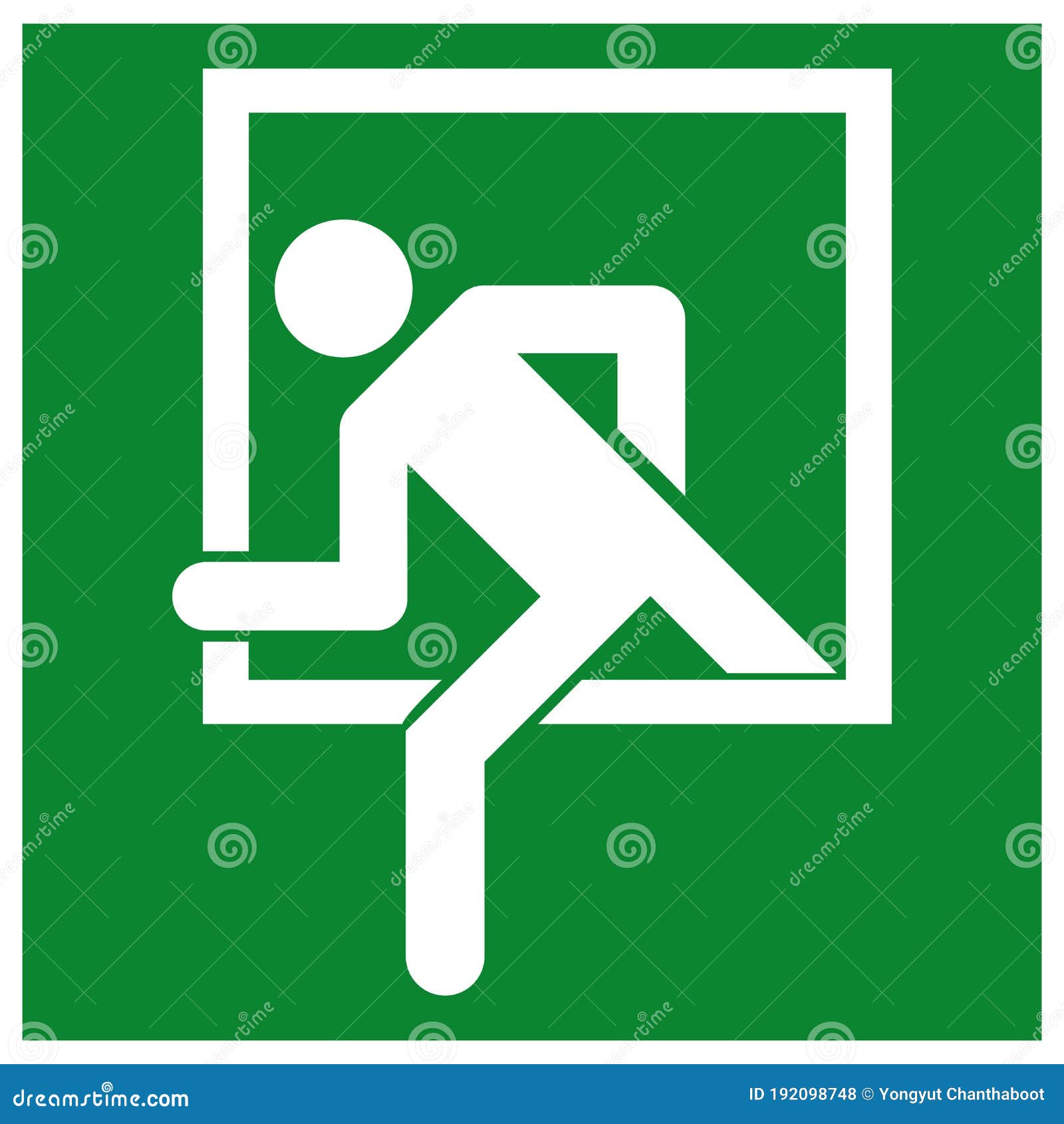 Emergency Window With Escape Ladder Symbol Sign, Vector Illustration ...