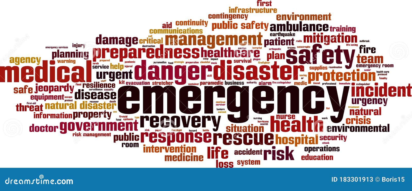 Emergency Word Cloud Collage, Healthcare Concept Background Royalty ...