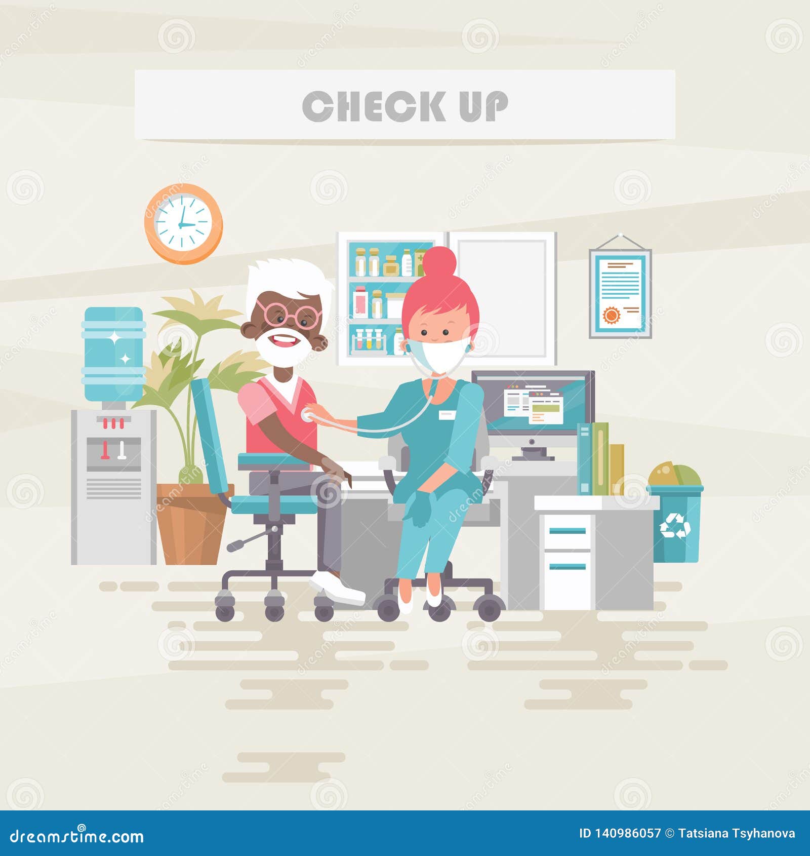 Check Up. Medical Vector Concept. Healthcare and Treatment Illustration ...