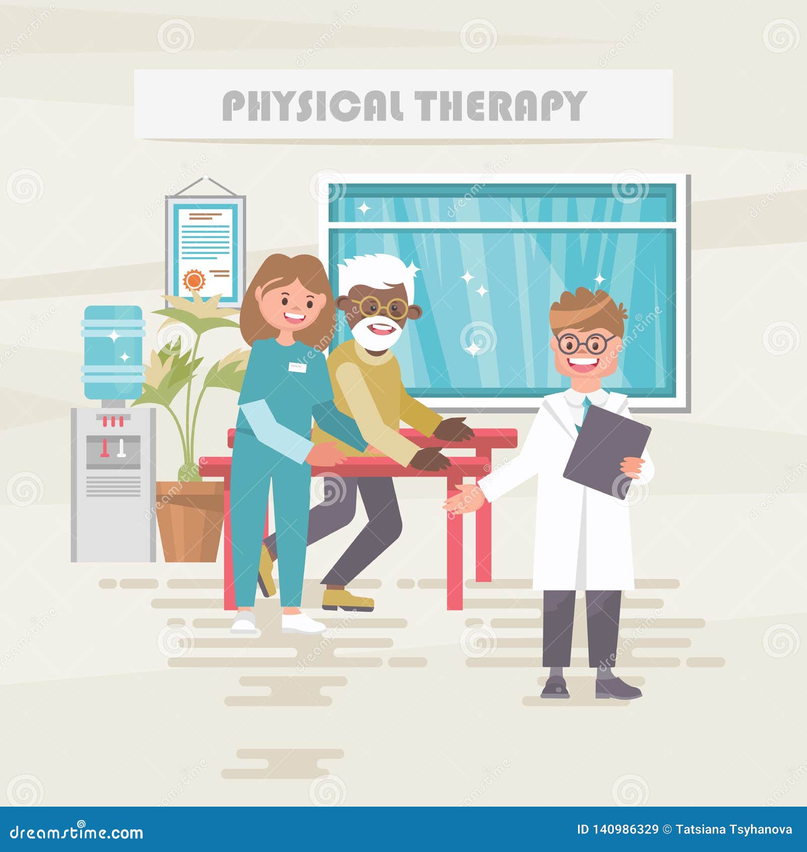 Physical Therapy. Medical Vector Concept. Healthcare and Treatment ...