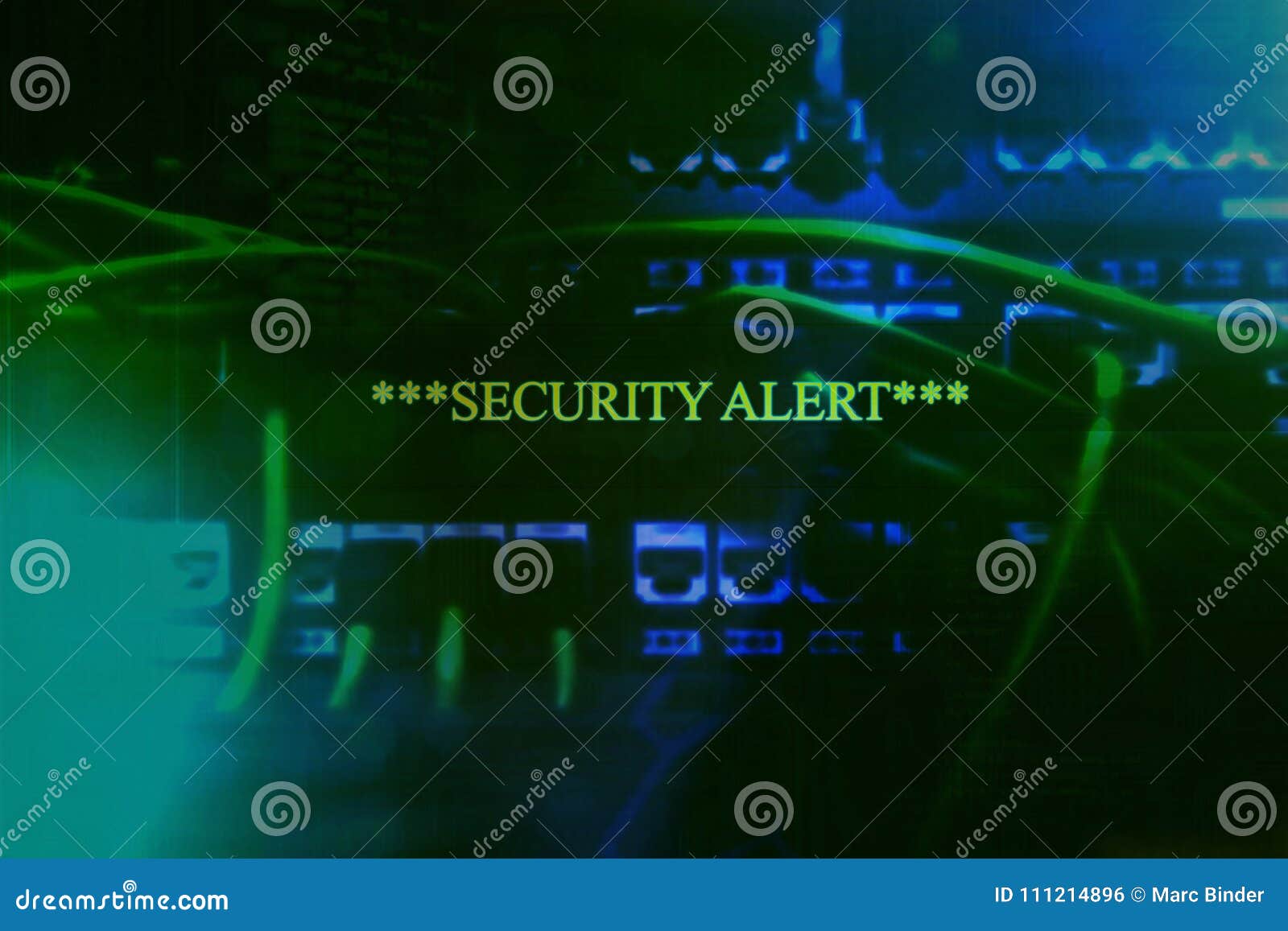 Emergent Security Alert on Computer Stock Photo - Image of business ...