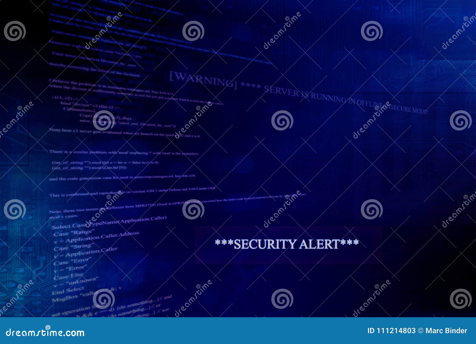 Emergent Security Alert on Computer Stock Illustration - Illustration ...