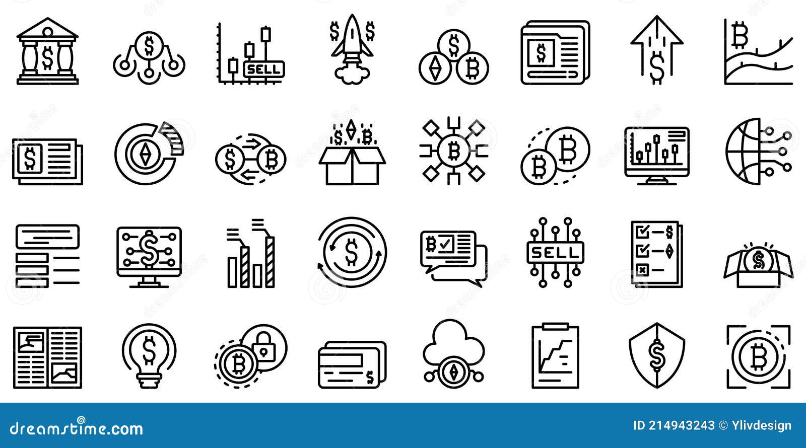Emerging Market Icons Set, Outline Style Stock Vector - Illustration of ...