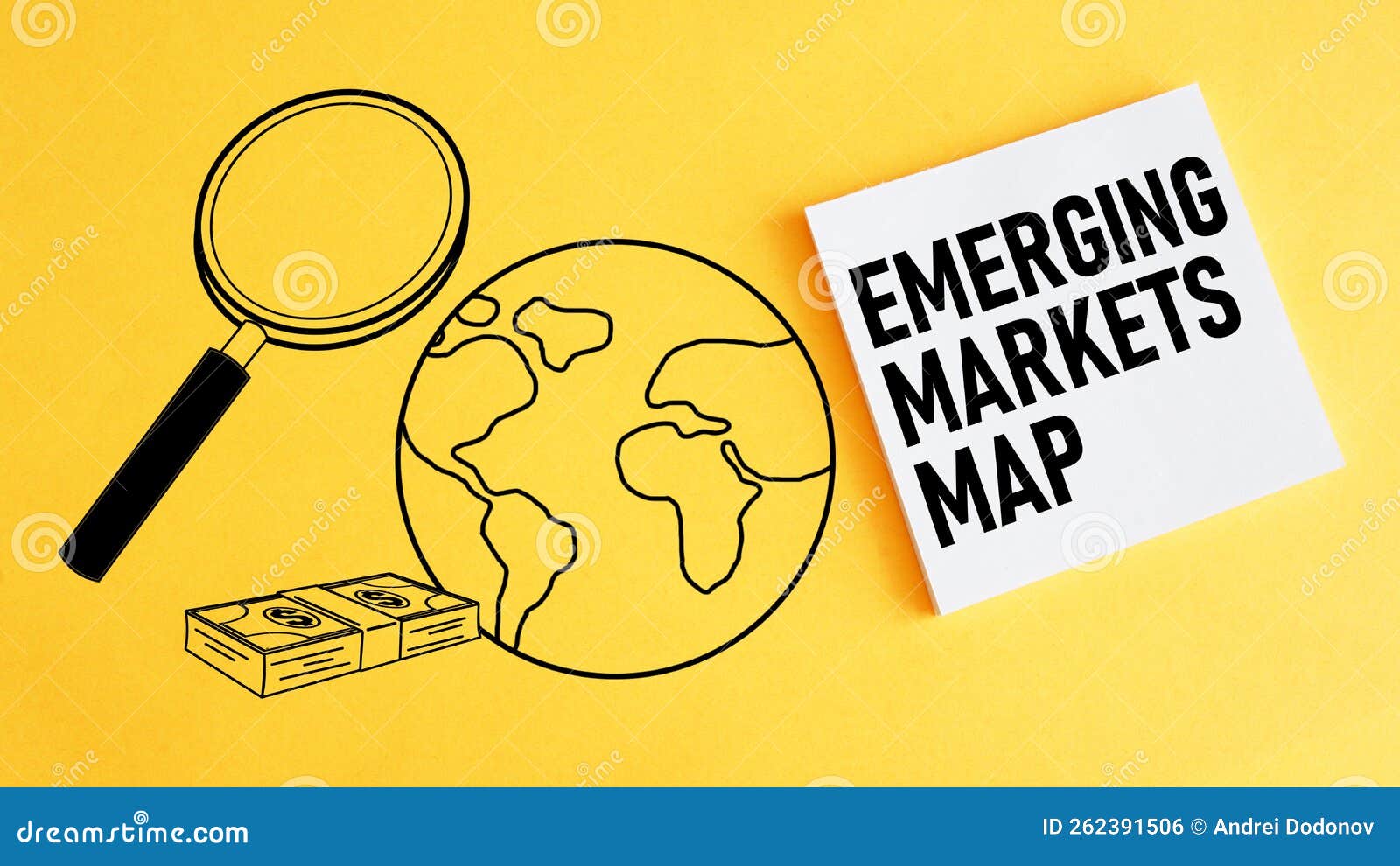 Emerging Markets Map is Shown Using the Text Stock Photo - Image of ...