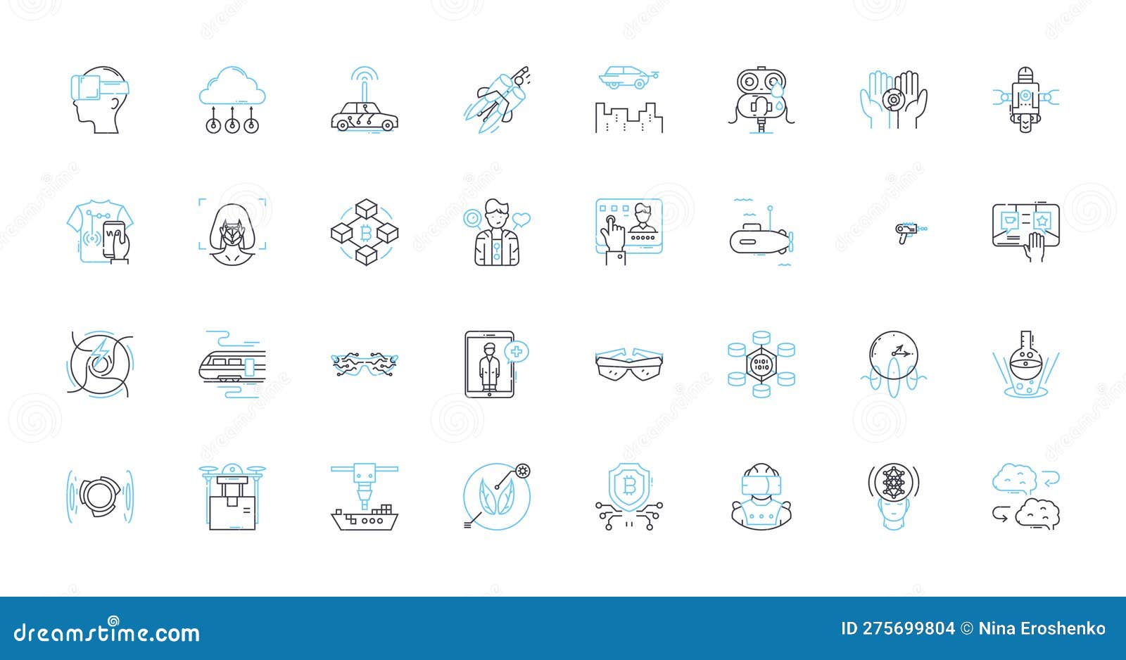 Emerging Trends Linear Icons Set. Sustainability, Innovation ...