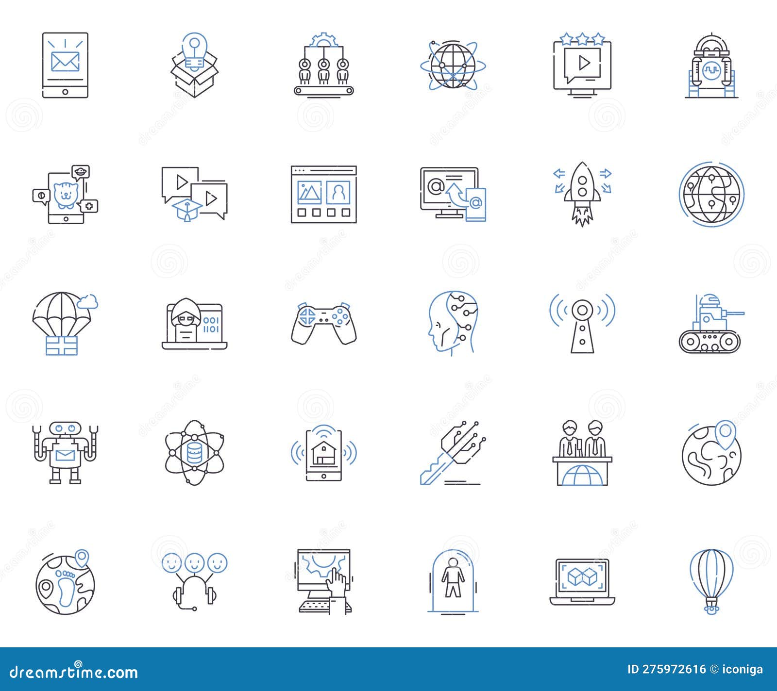 Emerging Trends Line Icons Collection. Innovation, Sustainability ...