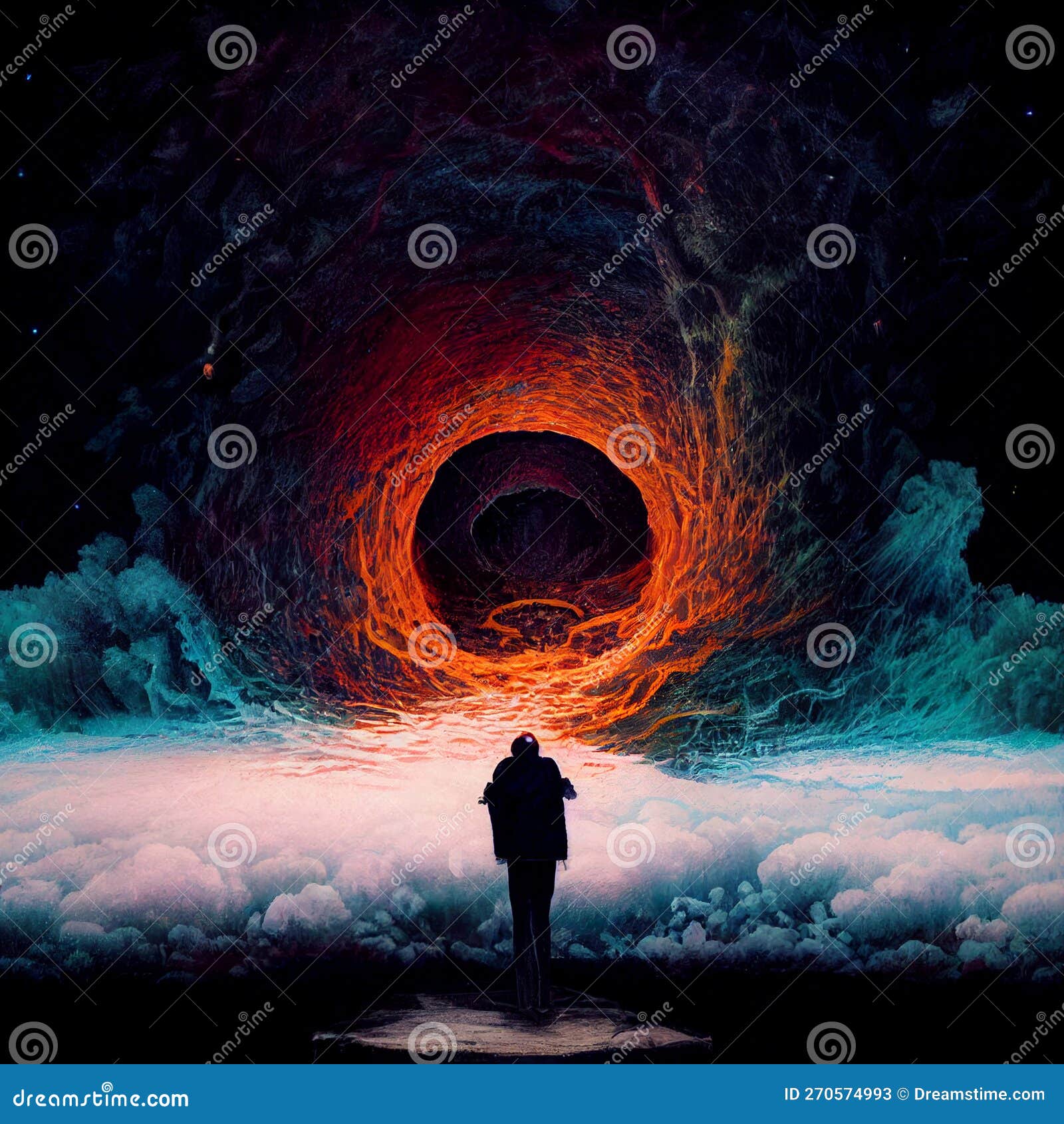 Emerging from the void stock illustration. Illustration of intricate ...