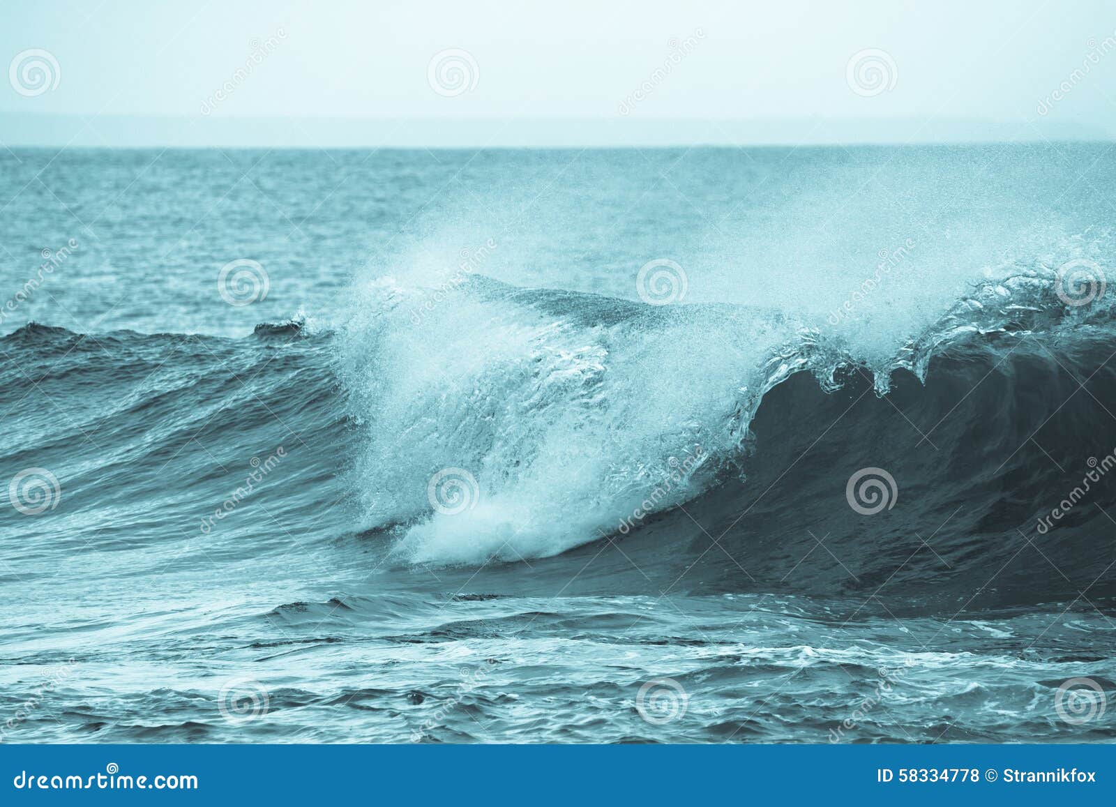 The Emerging Wave of the Sea Near the Coast. Stock Photo - Image of ...