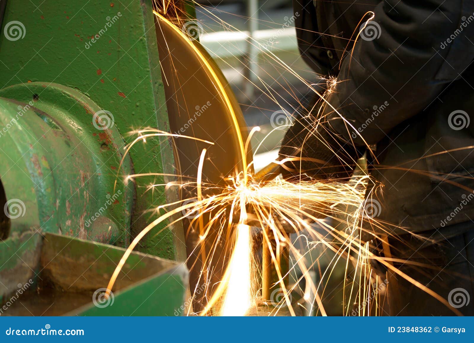 Emery in process stock photo. Image of metalwork, cutting - 23848362